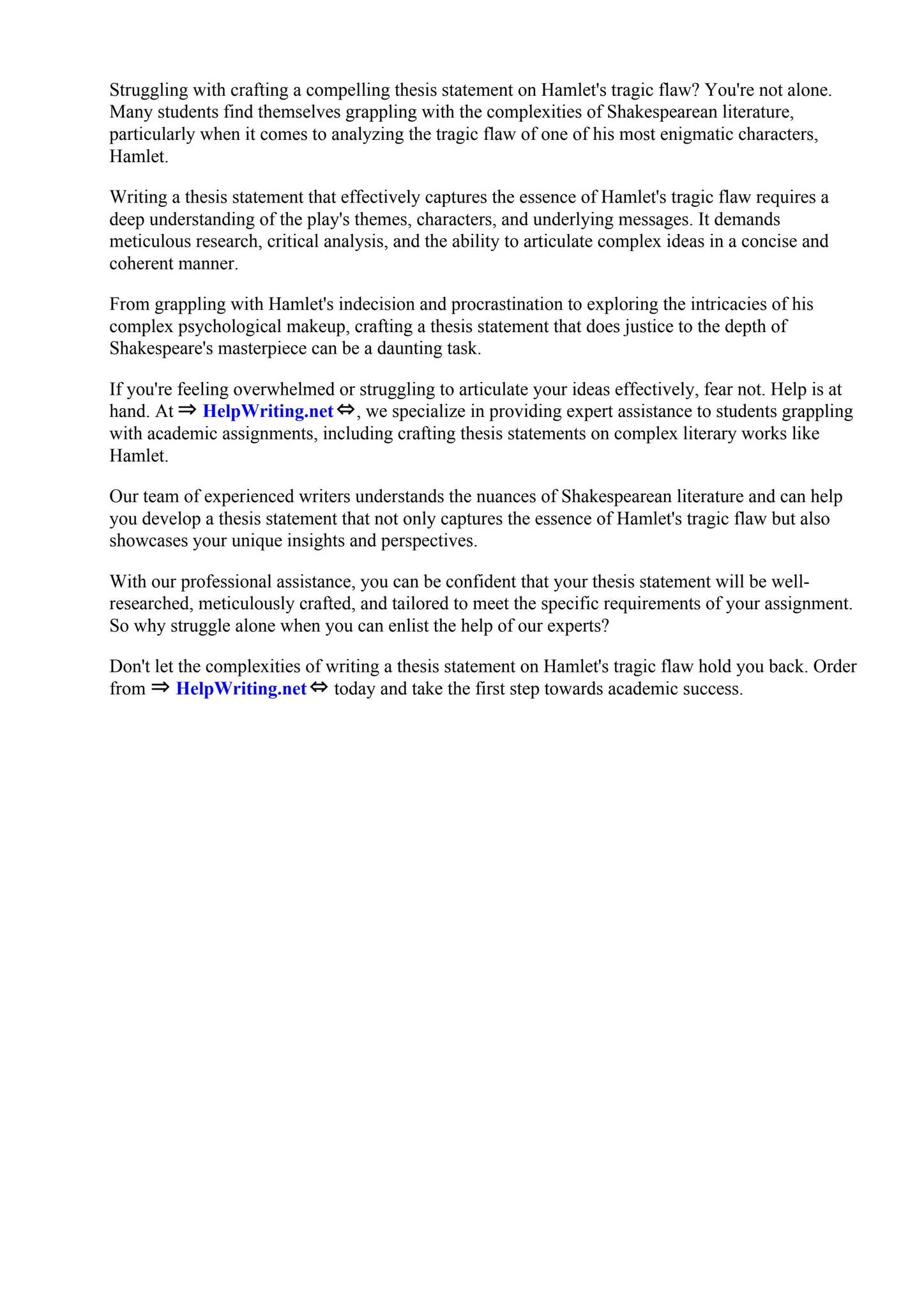 Hamlet Tragic Flaw Thesis Statement by Antelope Valley College - Issuu