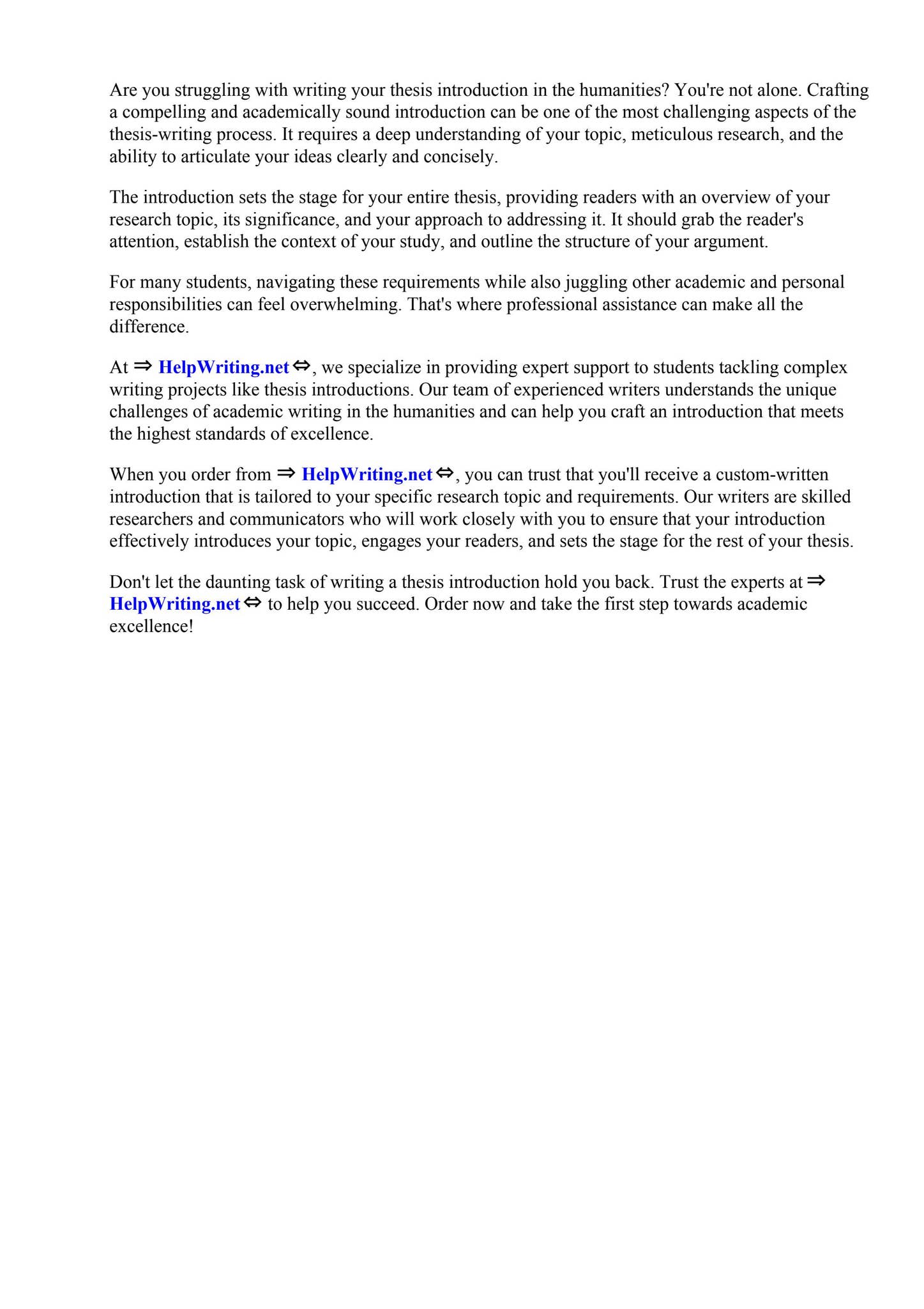 How To Write A Thesis Introduction Humanities by University of ...