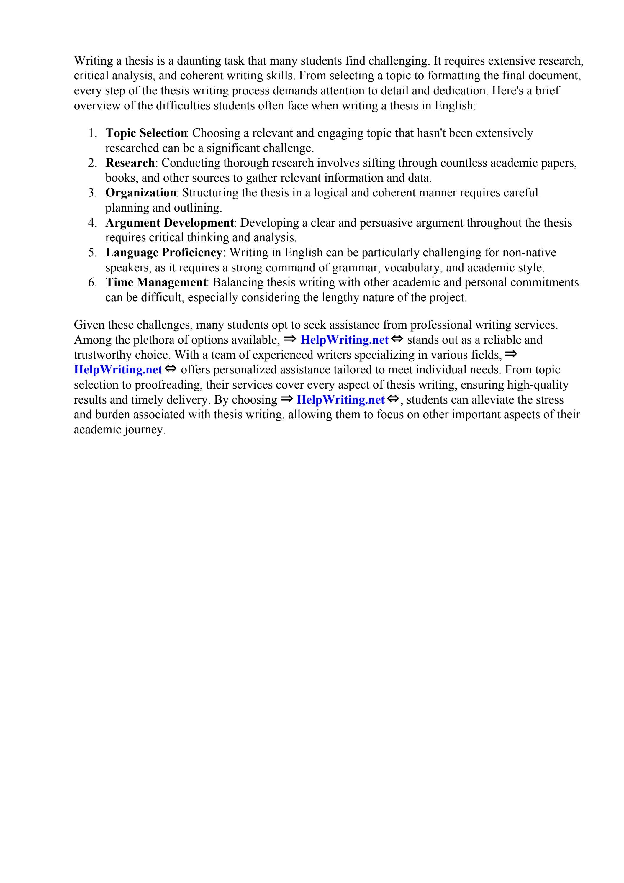 How To Write A Good Thesis English by Metropolitan Community College ...