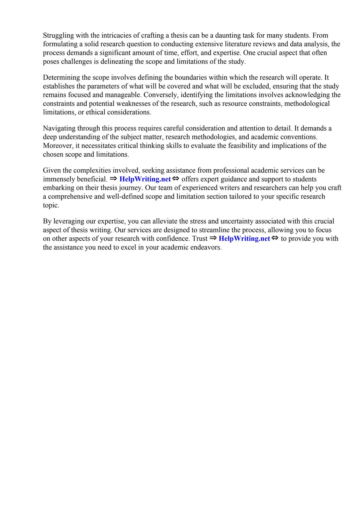 Thesis Scope And Limitation Format by Blake Austin College - Issuu