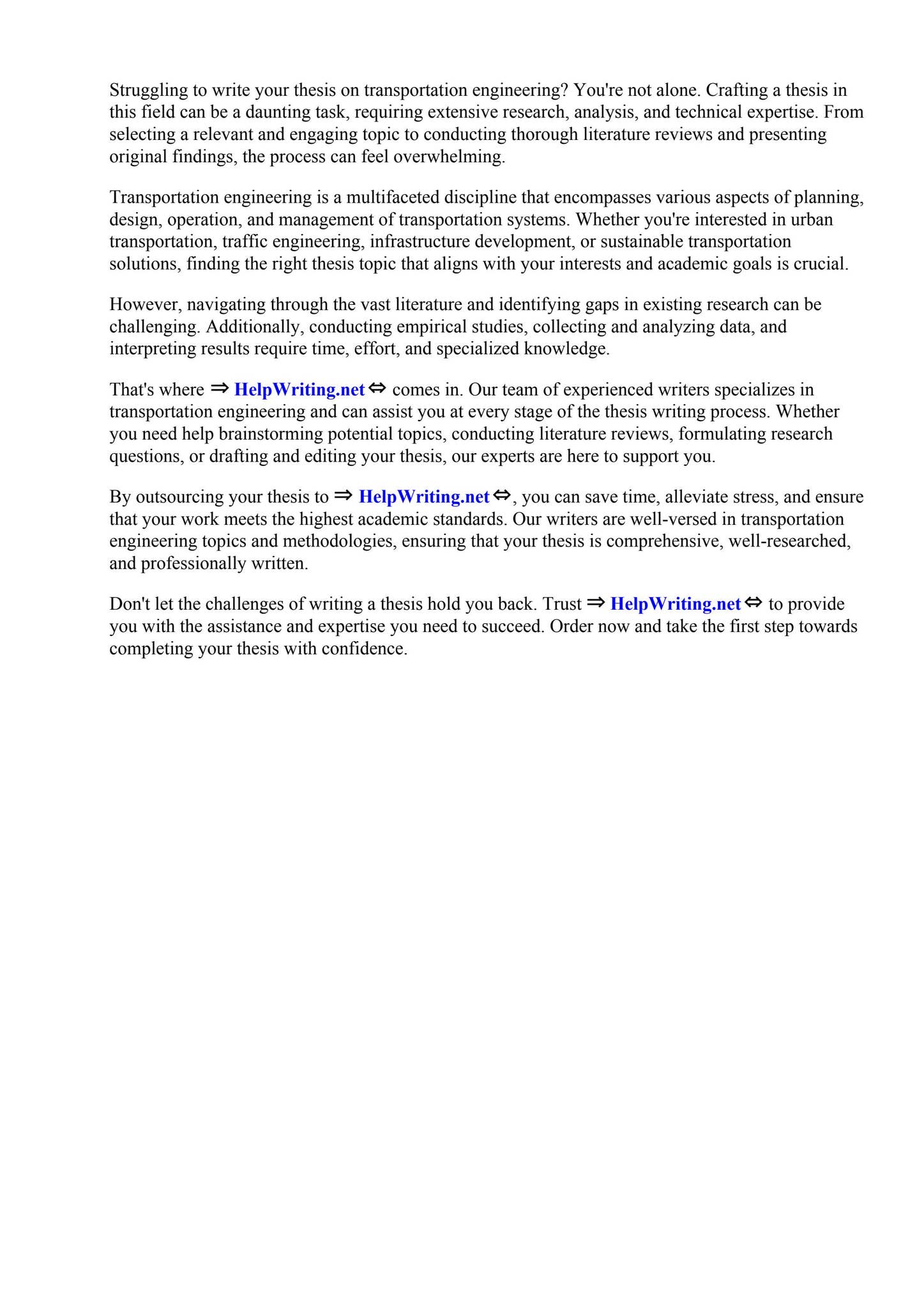 Thesis Topics Transportation Engineering by SUNY Broome Community ...