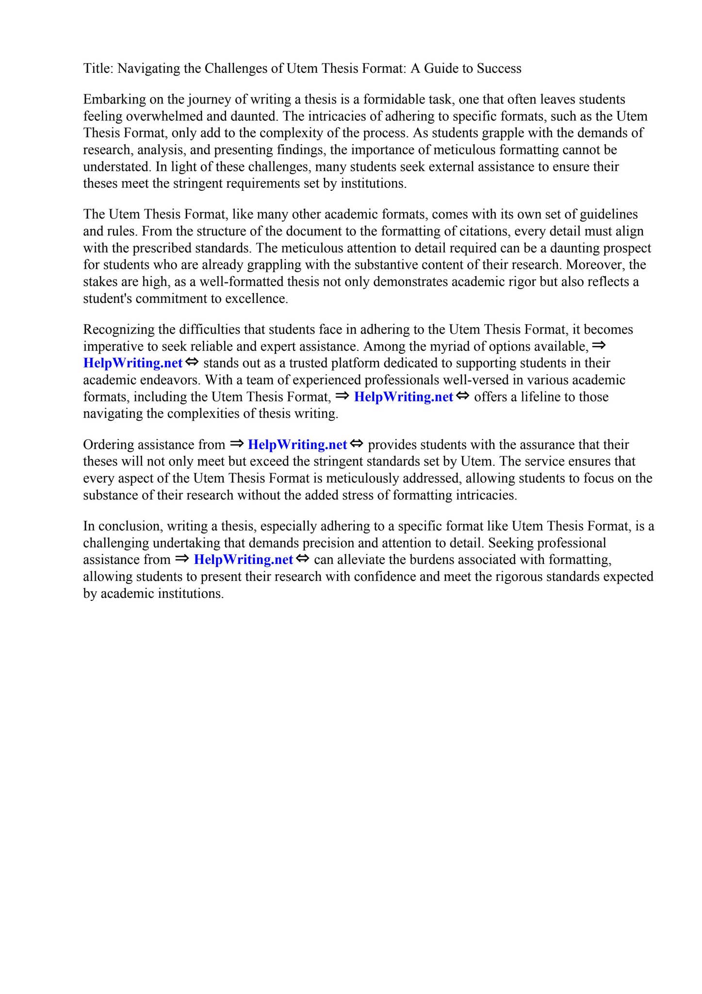 Utem Thesis Format by The Master's University - Issuu