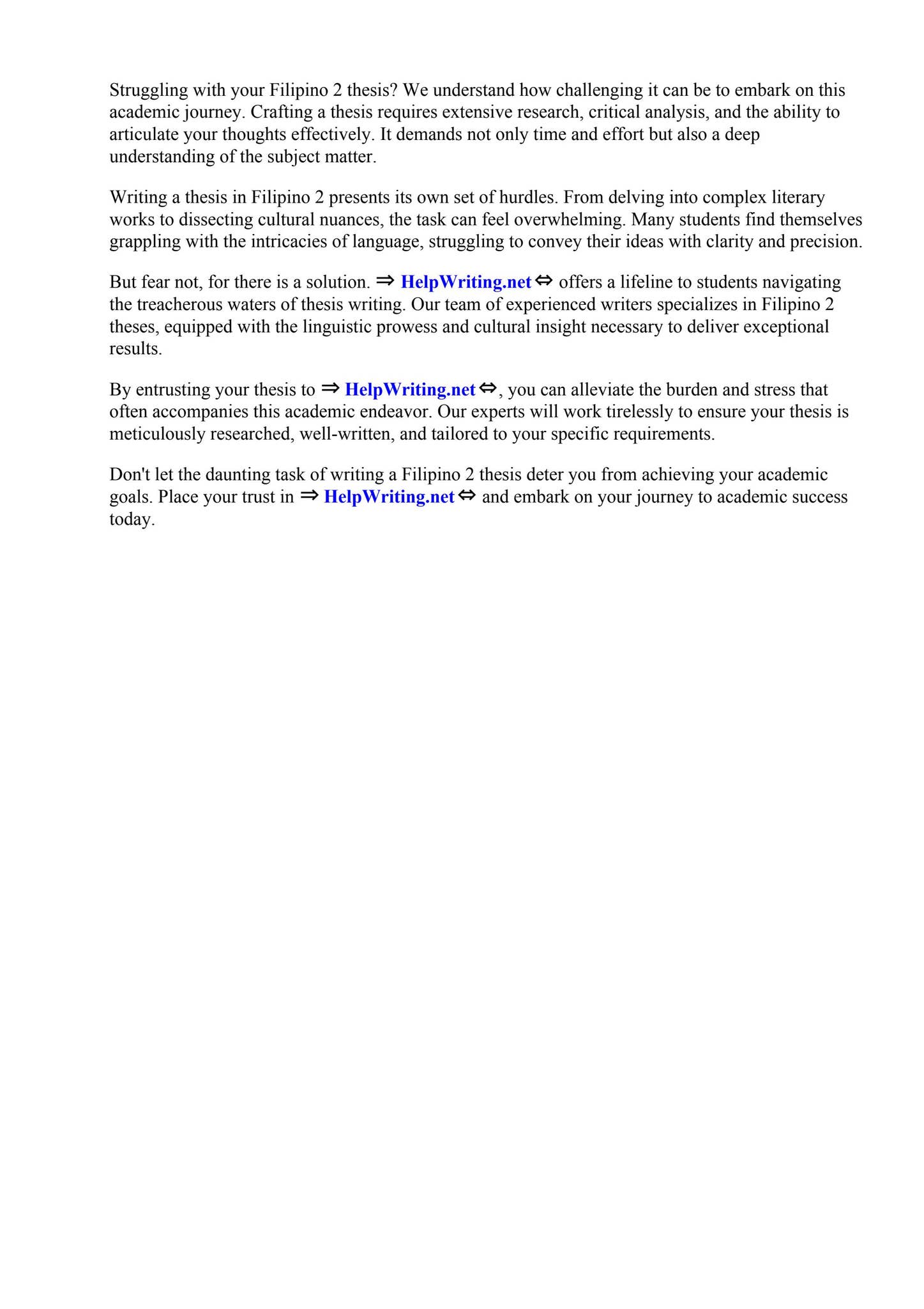 Thesis Filipino 2 Sample by California Lutheran University - Issuu