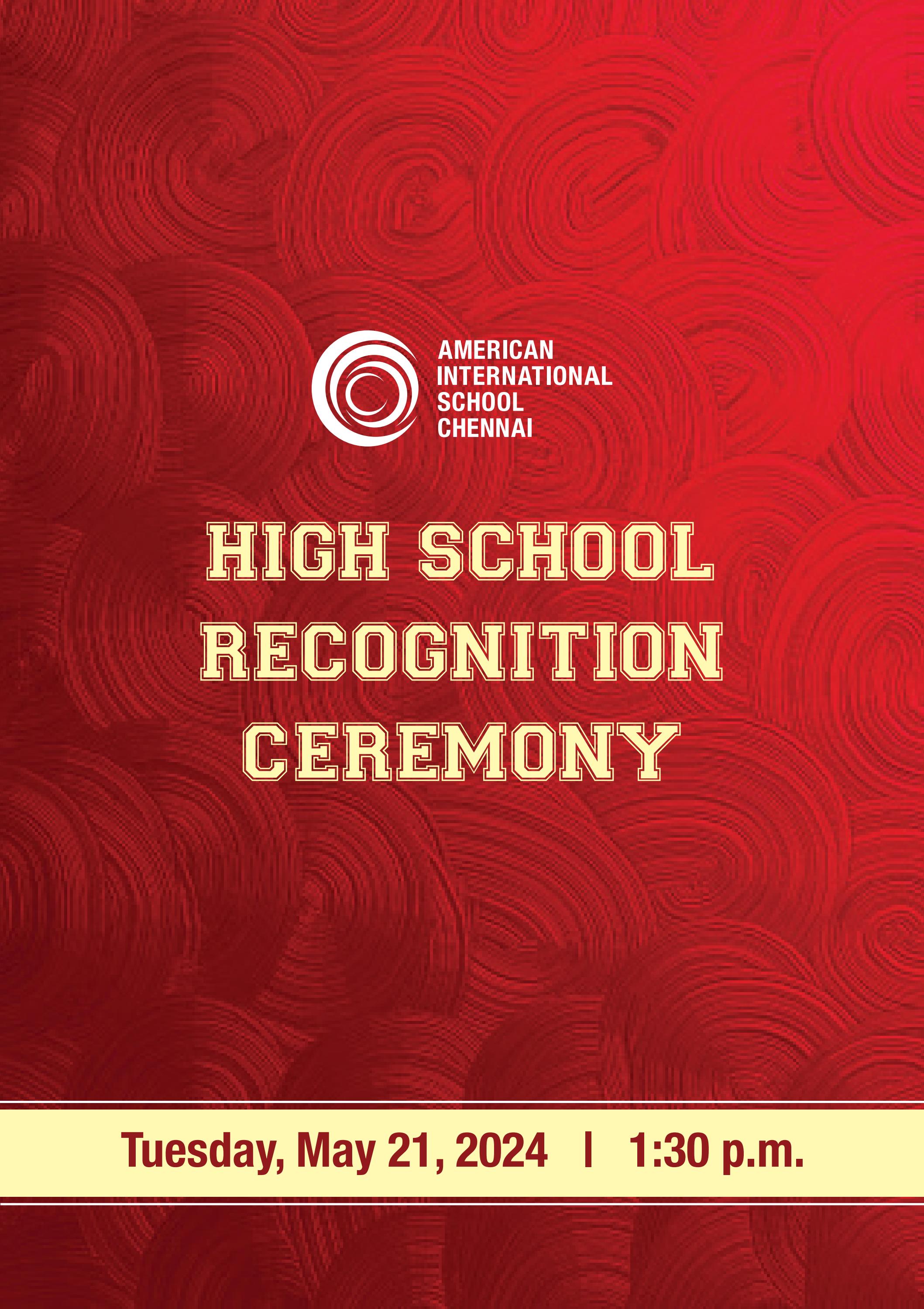 HS Recognition Ceremony Program by American International School ...