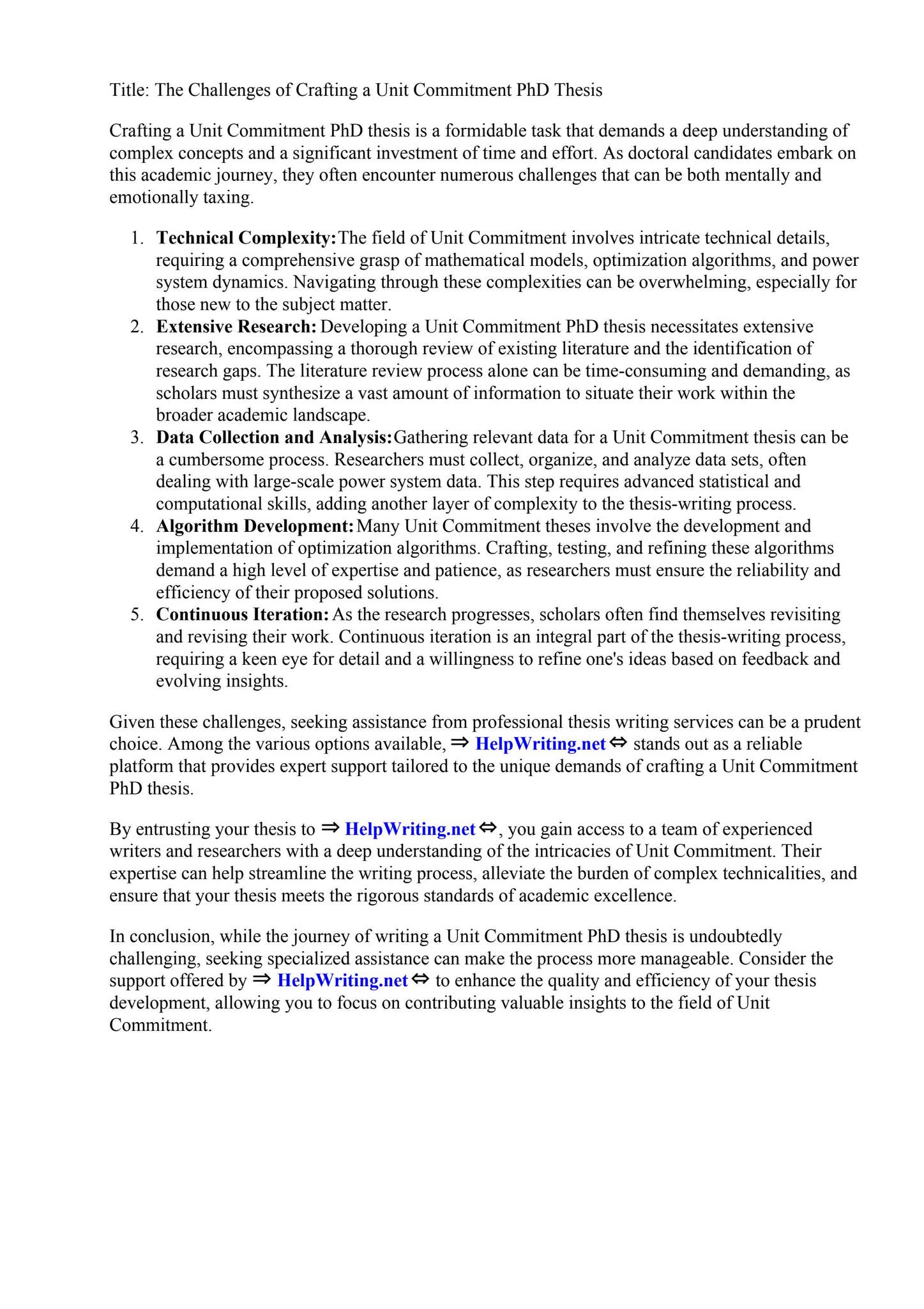 Unit Commitment Phd Thesis by St. Louis College of Health Careers - Issuu