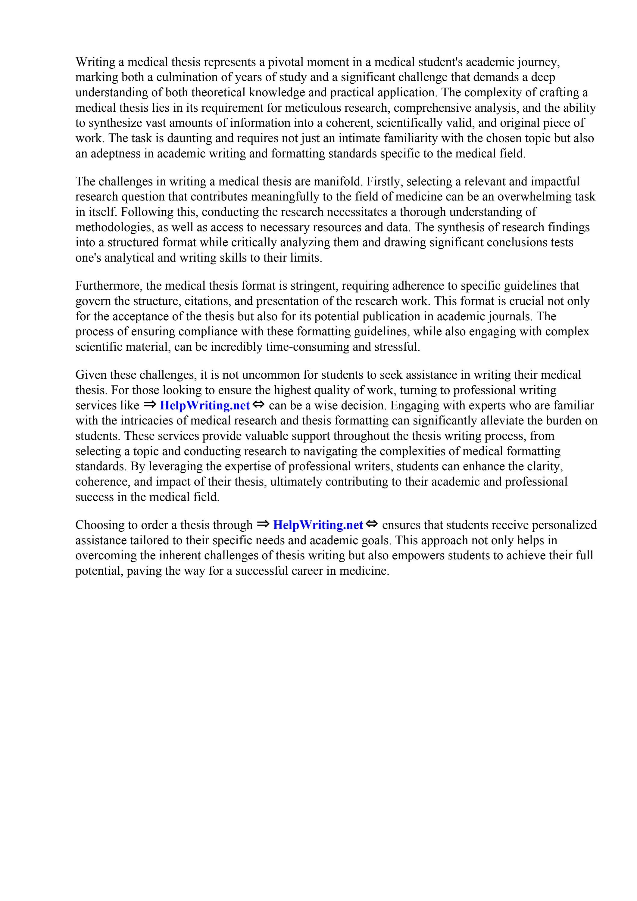 Medical Thesis Format by Barry University - Issuu