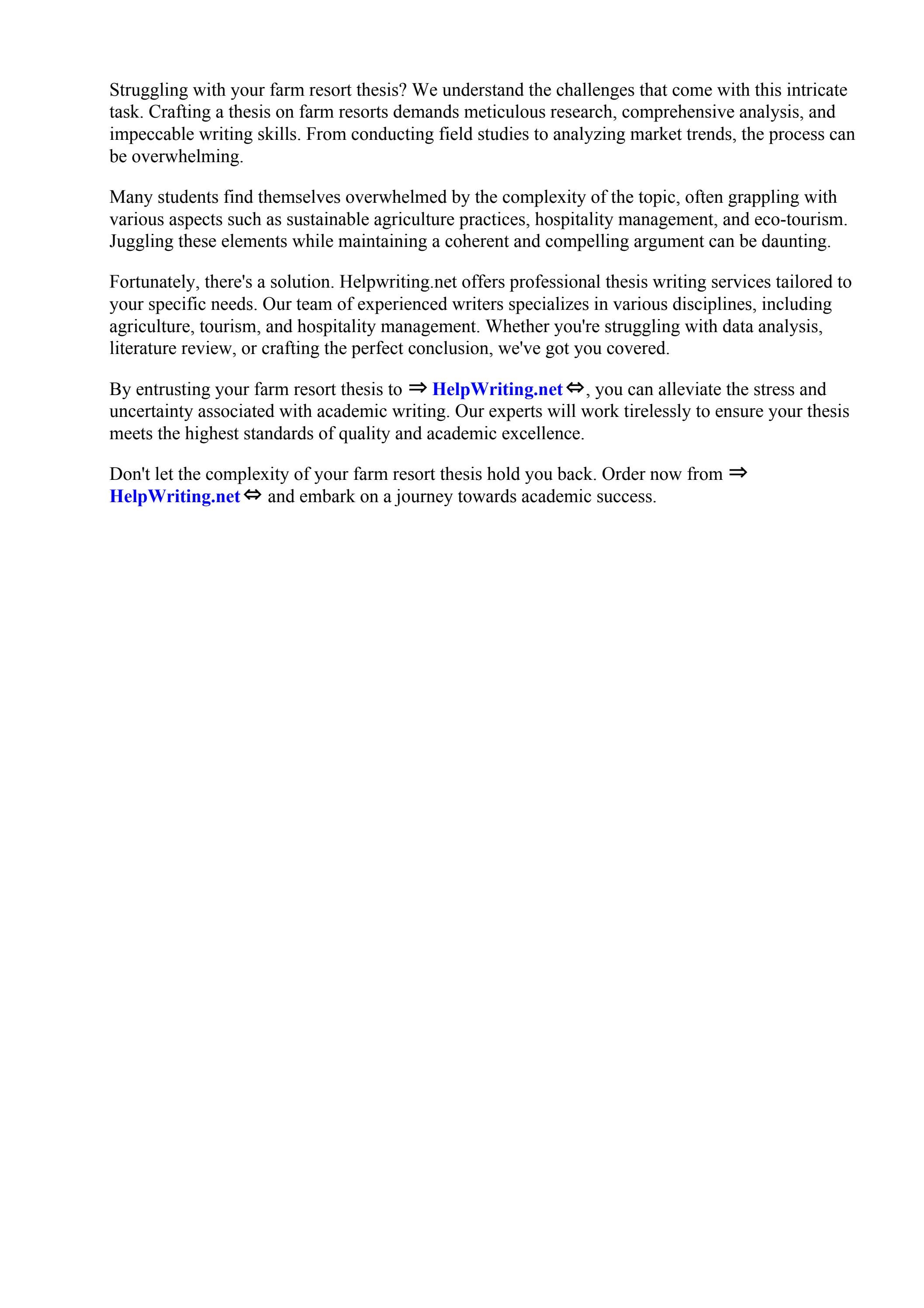 Farm Resort Thesis by San Antonio College - Issuu