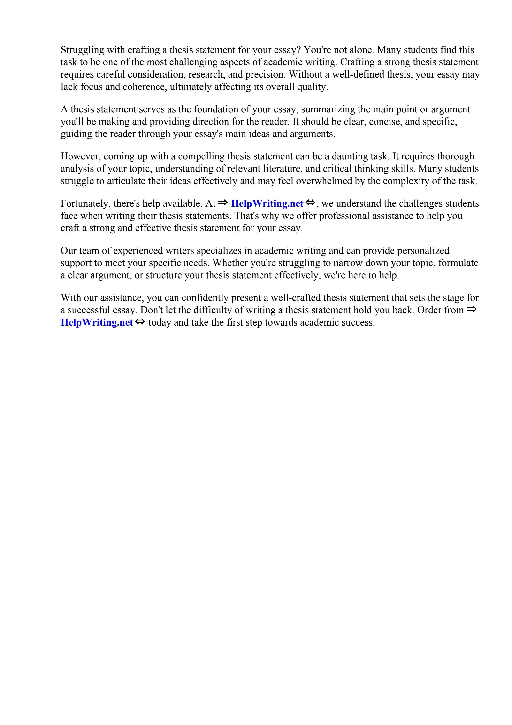 Contoh Thesis Statement Essay by Southwestern Oregon Community College ...