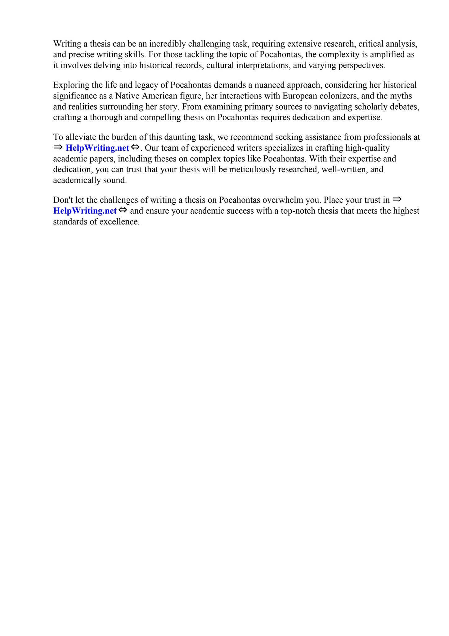 Pocahontas Thesis by University of Southern Indiana - Issuu