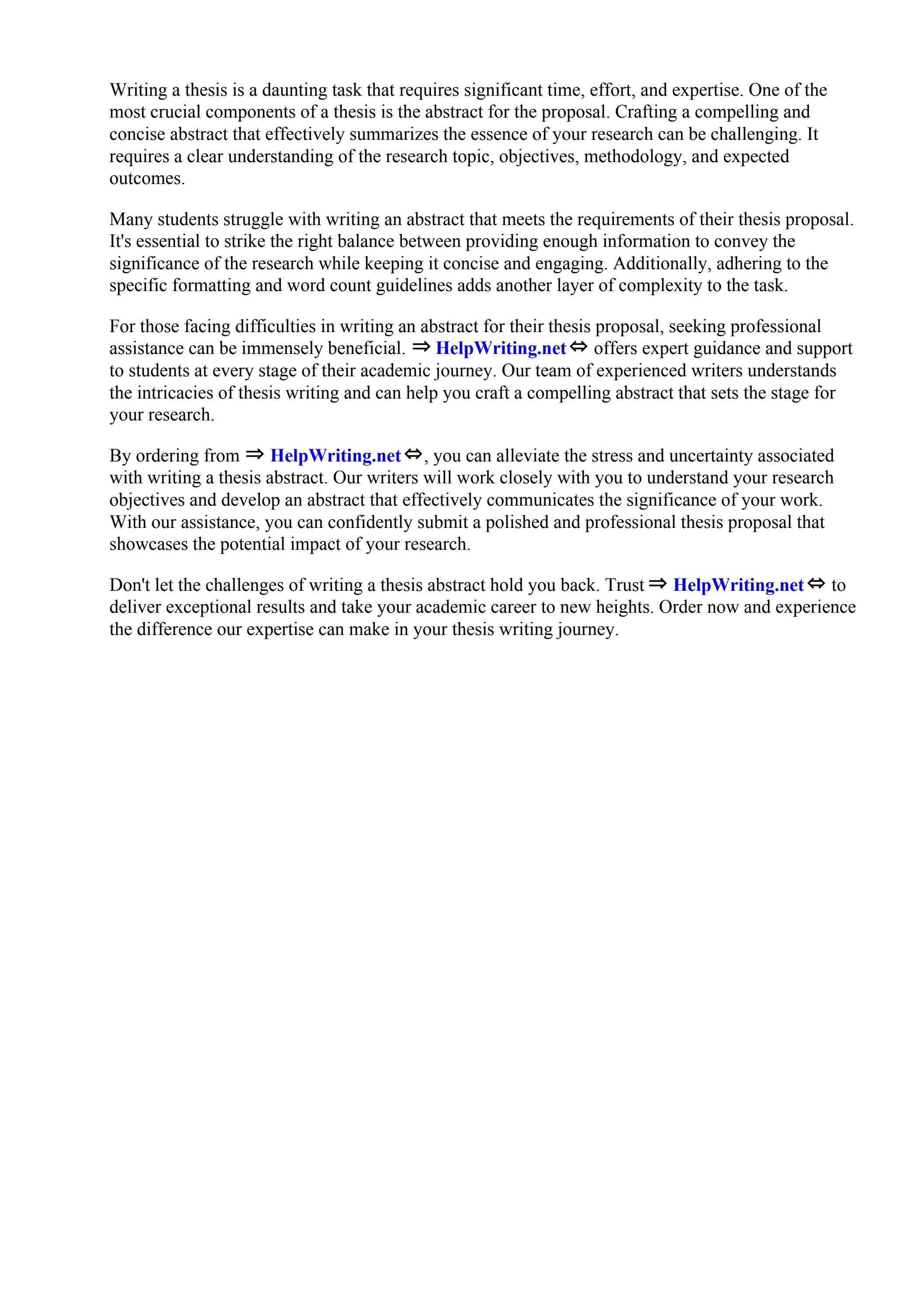 How To Write Abstract For Thesis Proposal by Texas A&M University at ...