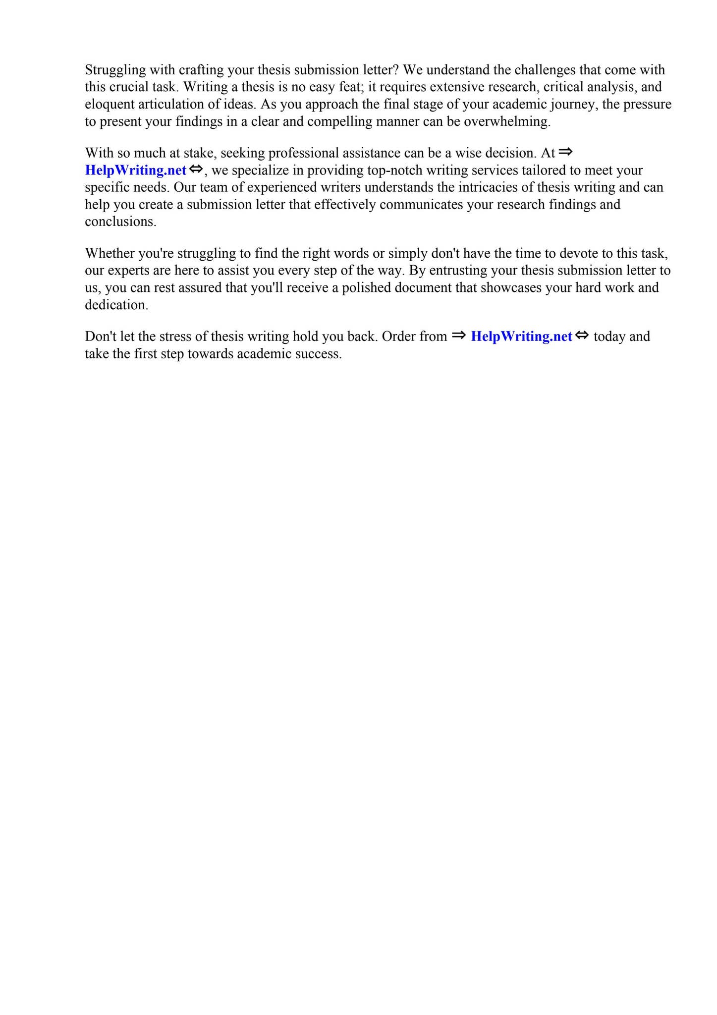 Thesis Submission Letter Format by Saint Clair County Community College ...