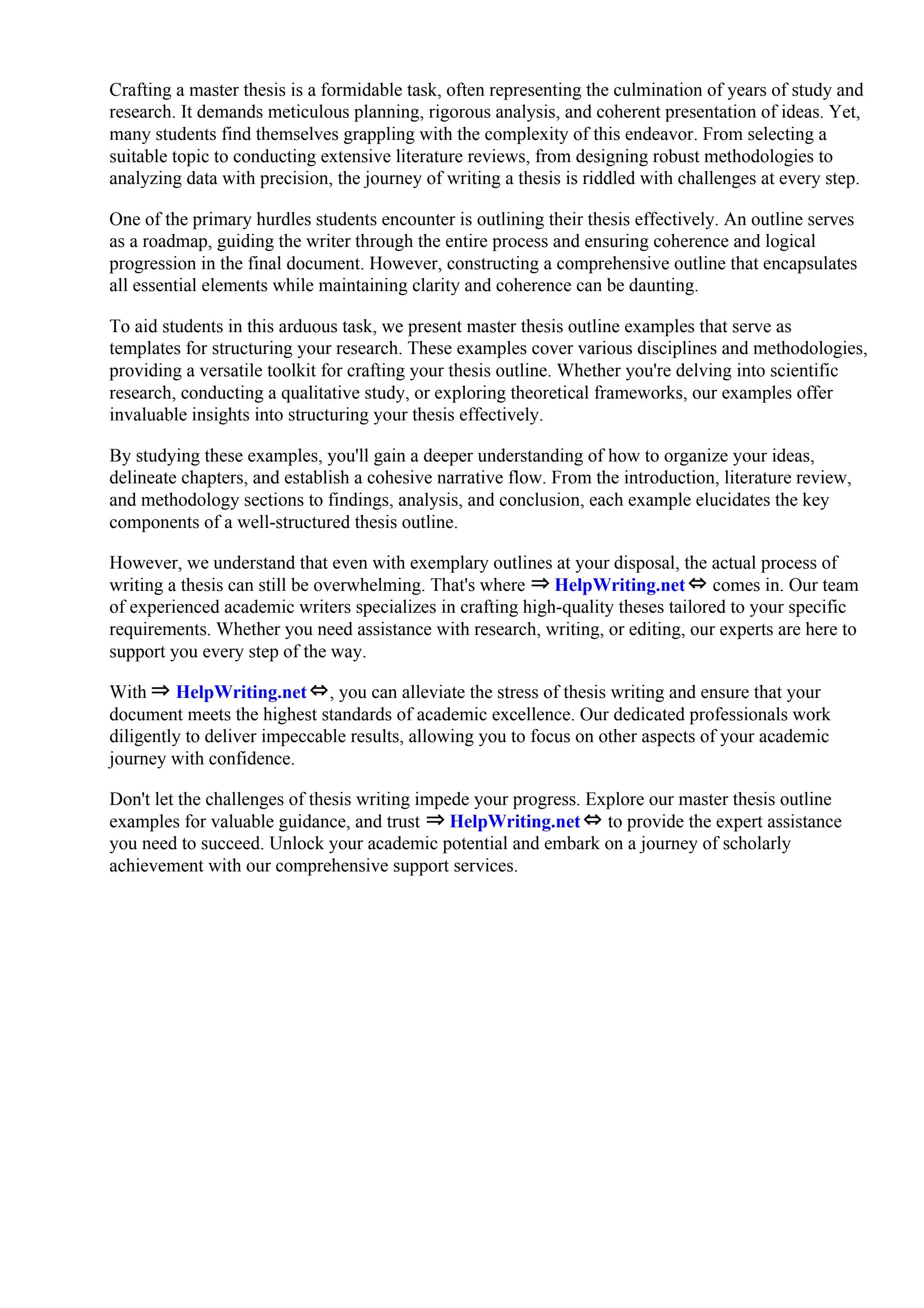 Master Thesis Outline Examples by Rocky Mountain College - Issuu