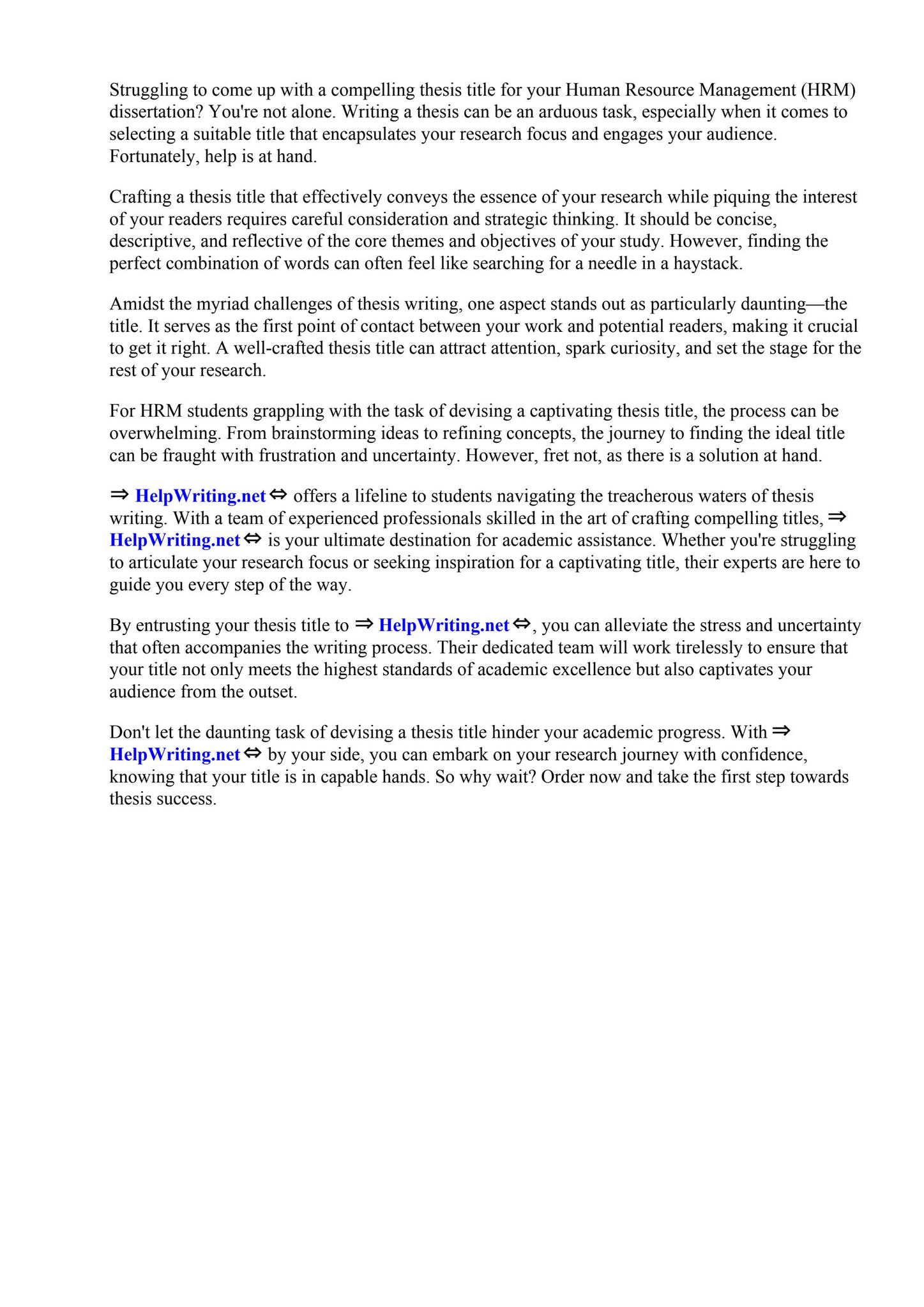 Thesis Title Examples For Hrm Students by Chattanooga State Community ...