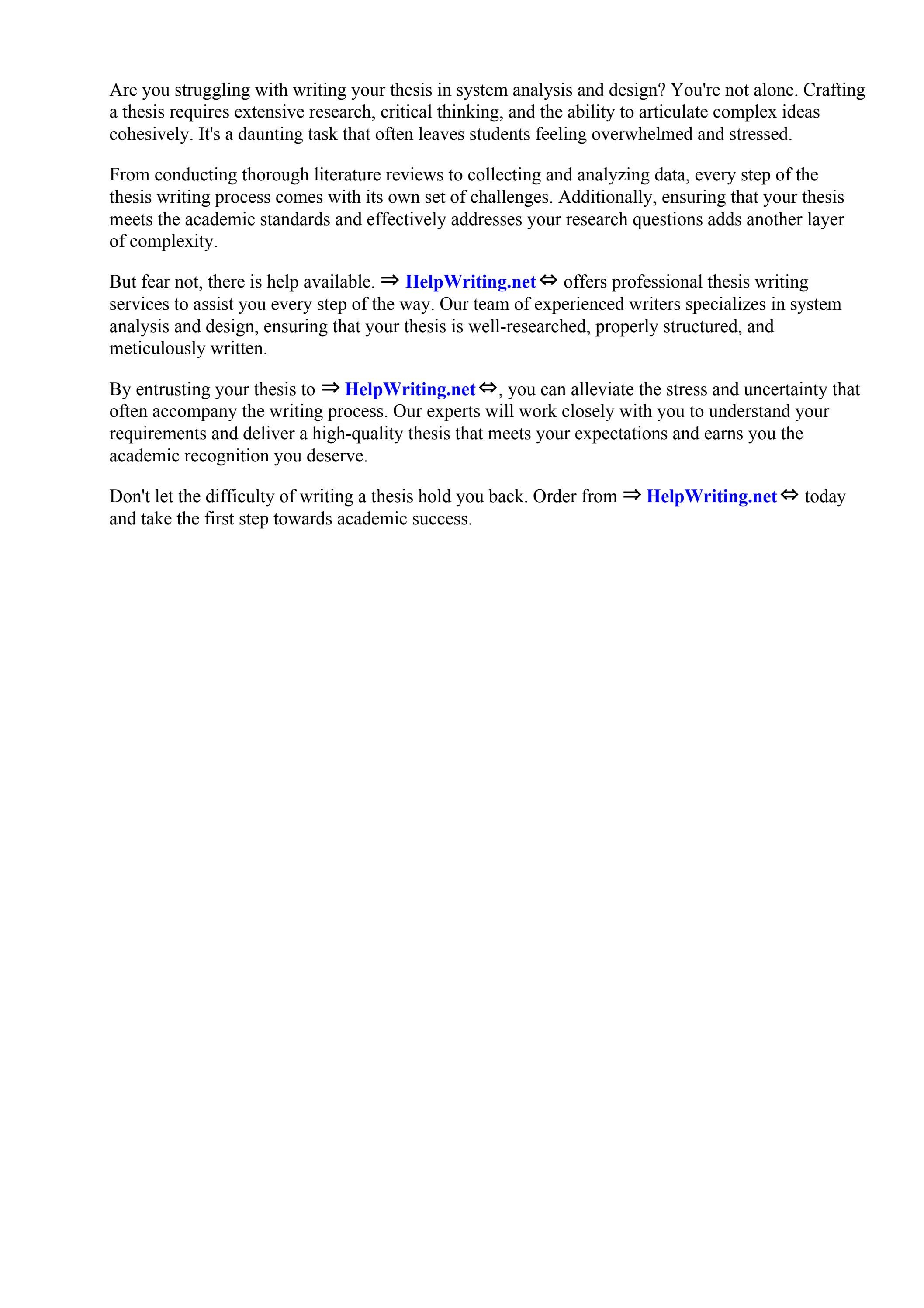 Sample Thesis In System Analysis And Design by Saint Paul College - Issuu