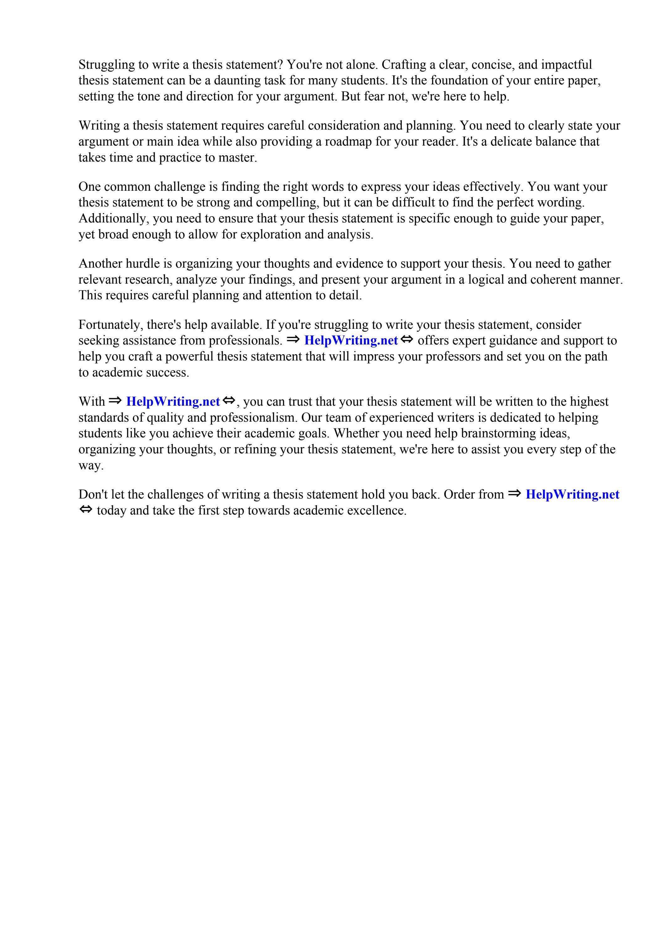 Tips And Examples For Writing Thesis Statements by Sacramento City ...