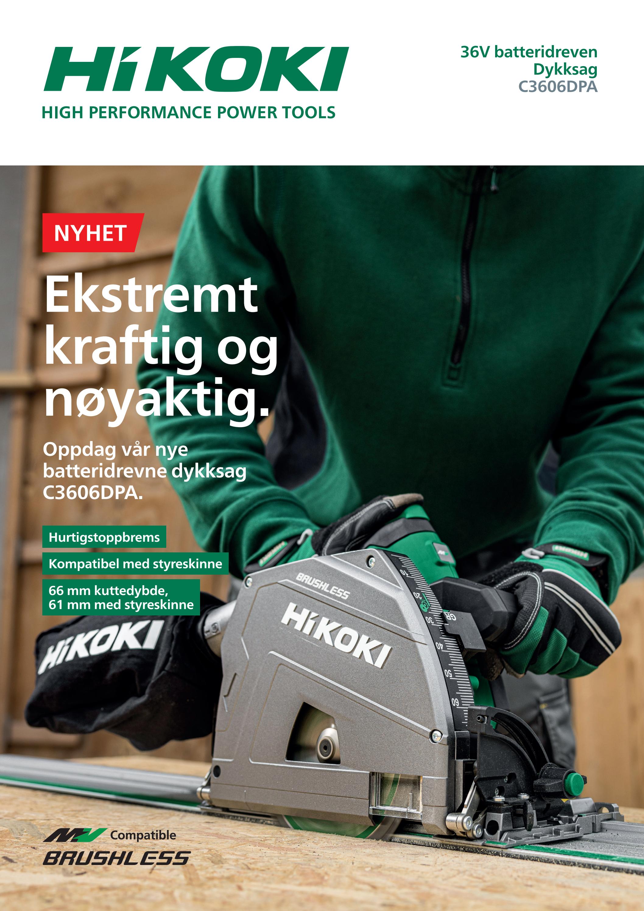 HiKOKI Dykksag C3606DPA Nyhet 2024 by 874613 - Issuu