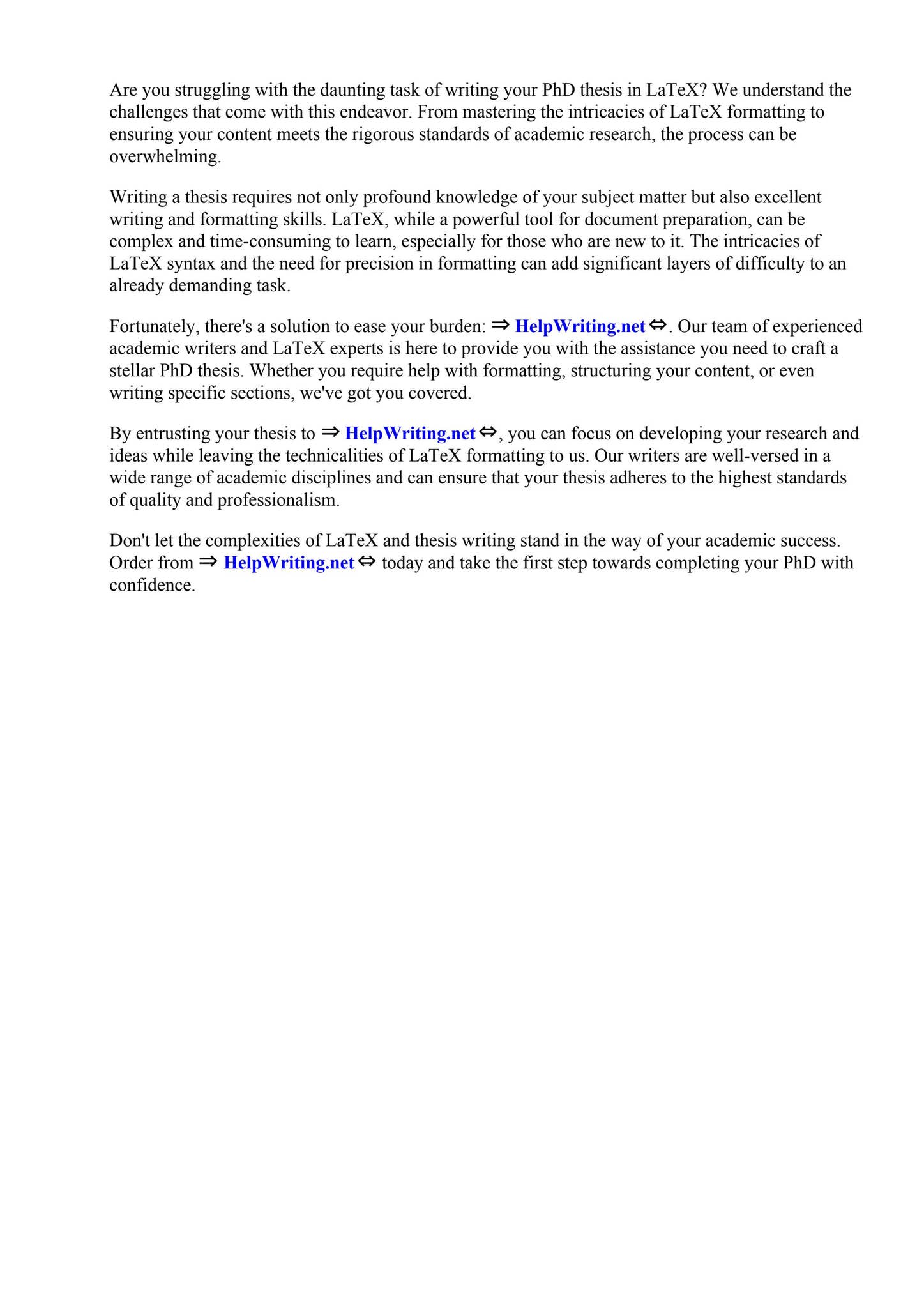 Writing Your Phd Thesis In Latex by Lake Forest Graduate School of ...