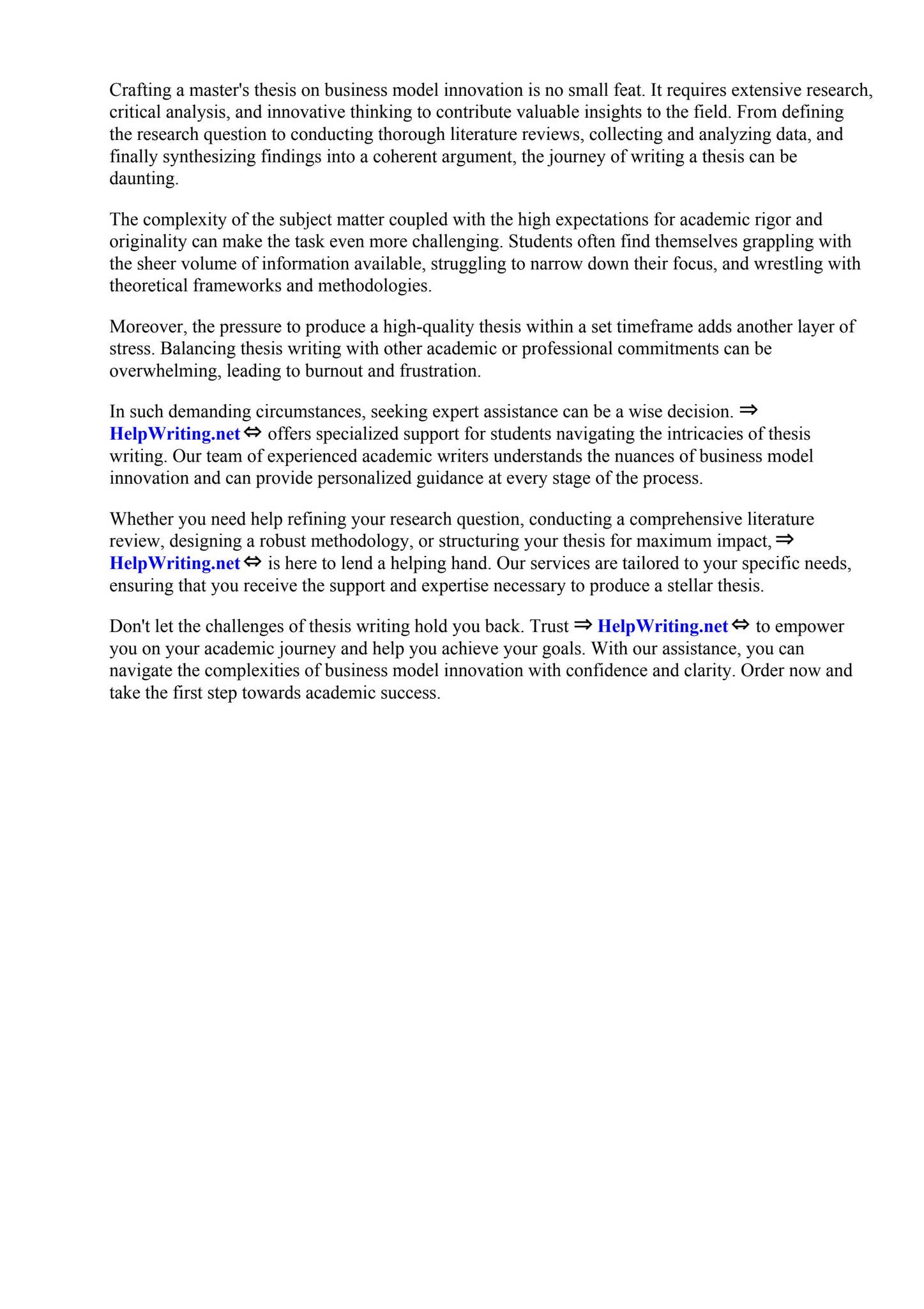 Master Thesis Business Model Innovation by University of Wisconsin ...