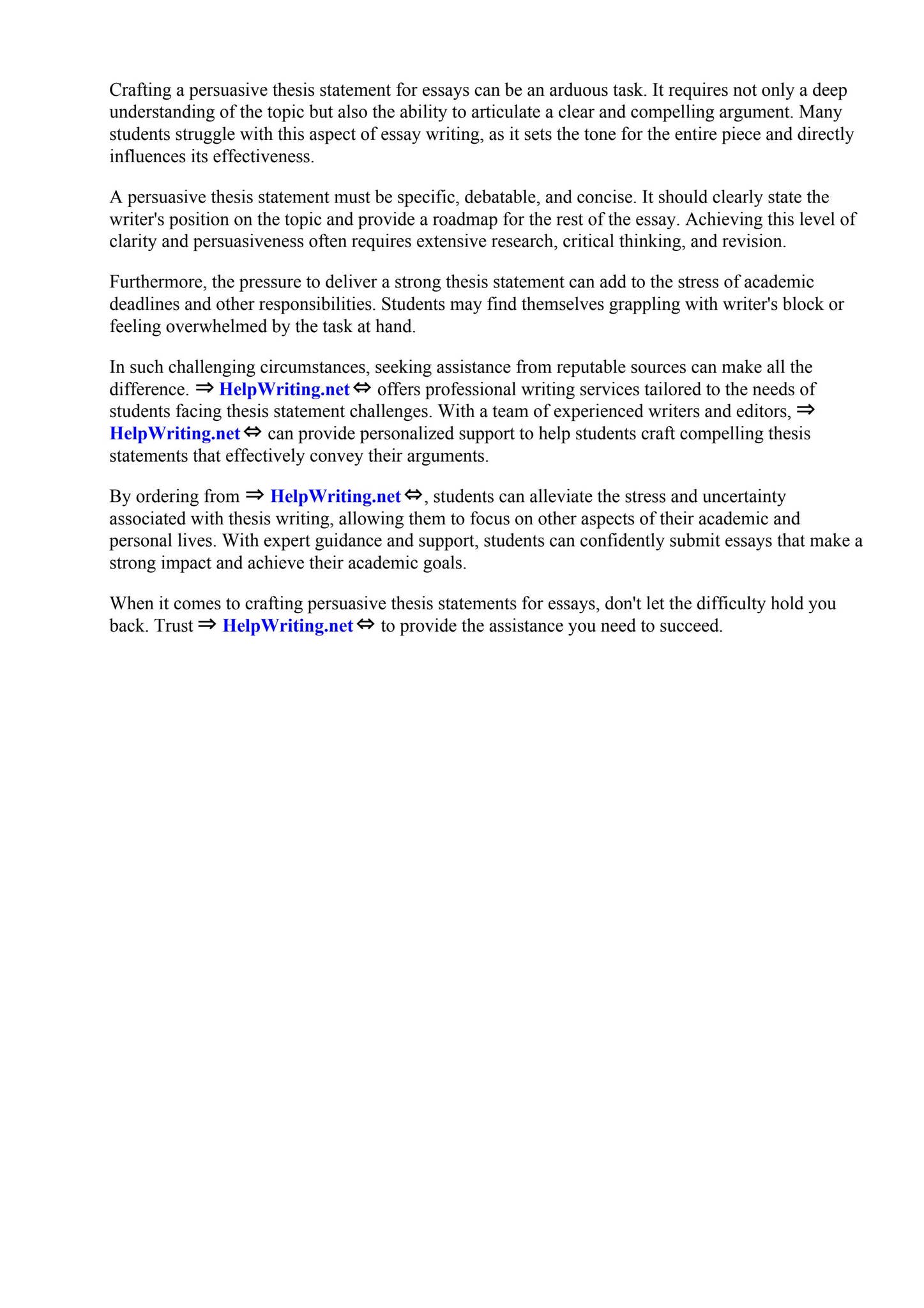Persuasive Thesis Statement Examples For Essays by Clearwater Christian ...