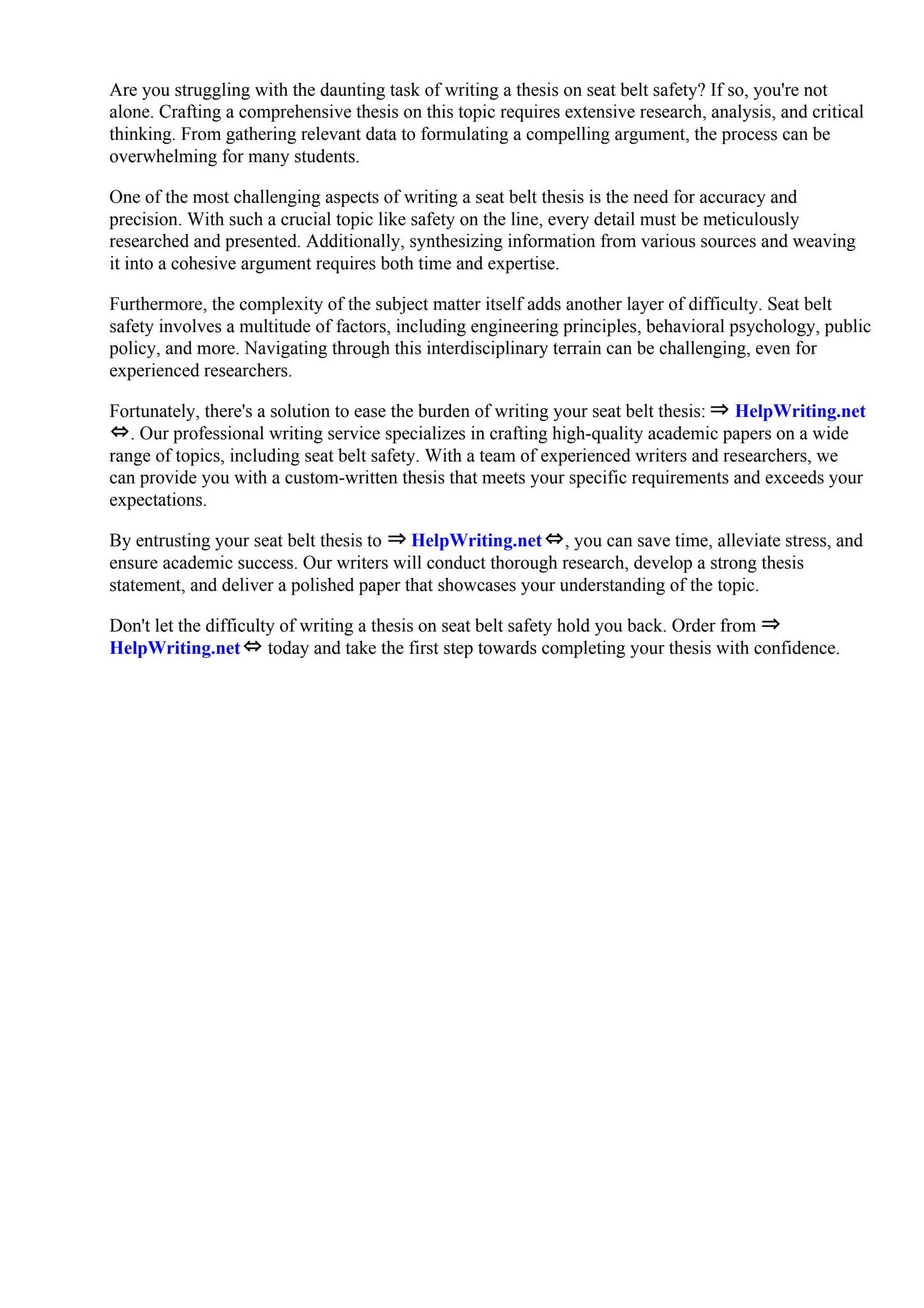 Seat Belt Thesis by Reformed Presbyterian Theological Seminary - Issuu