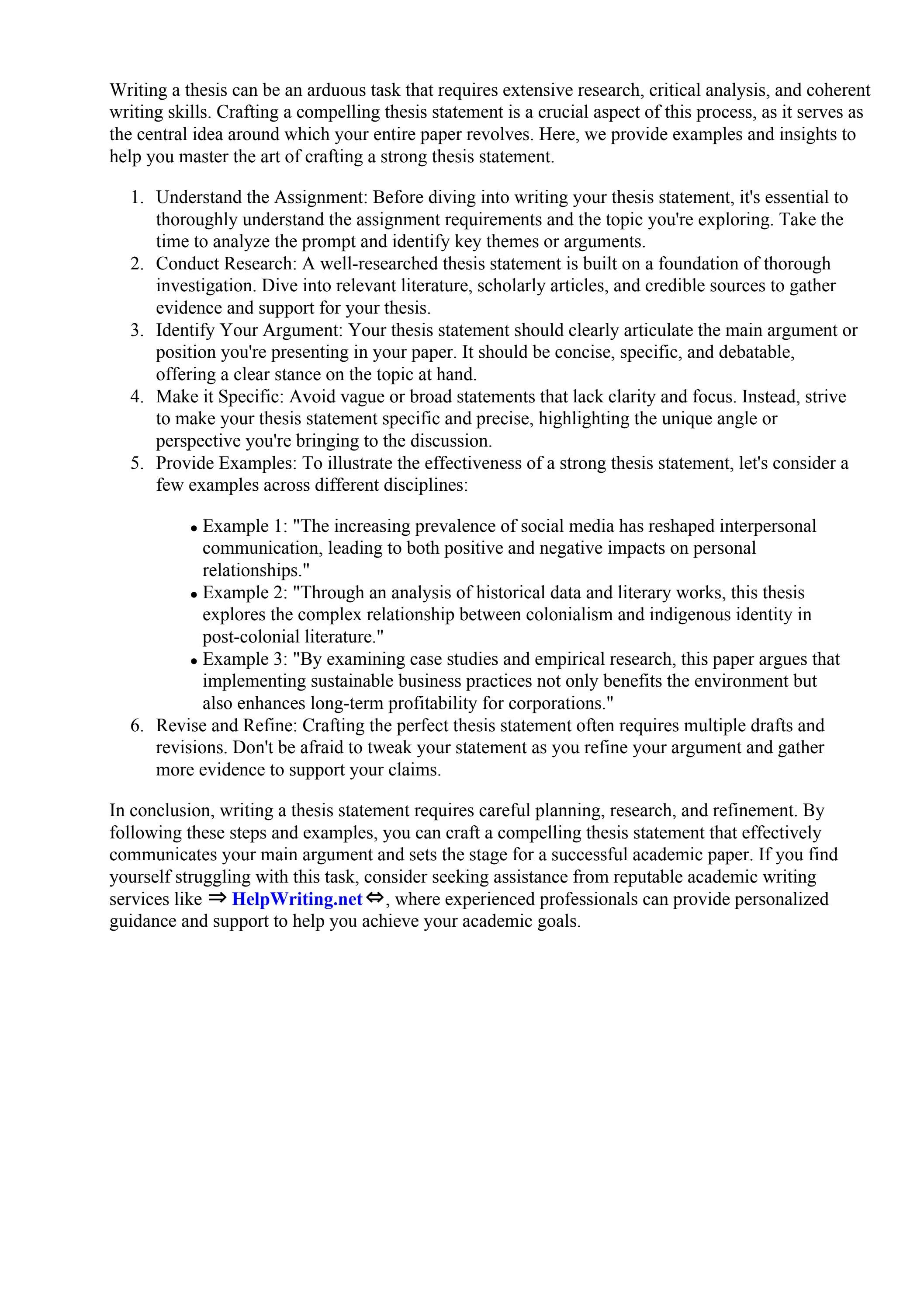 How To Do A Thesis Statement Examples by Northwest Louisiana Technical Community College - Issuu