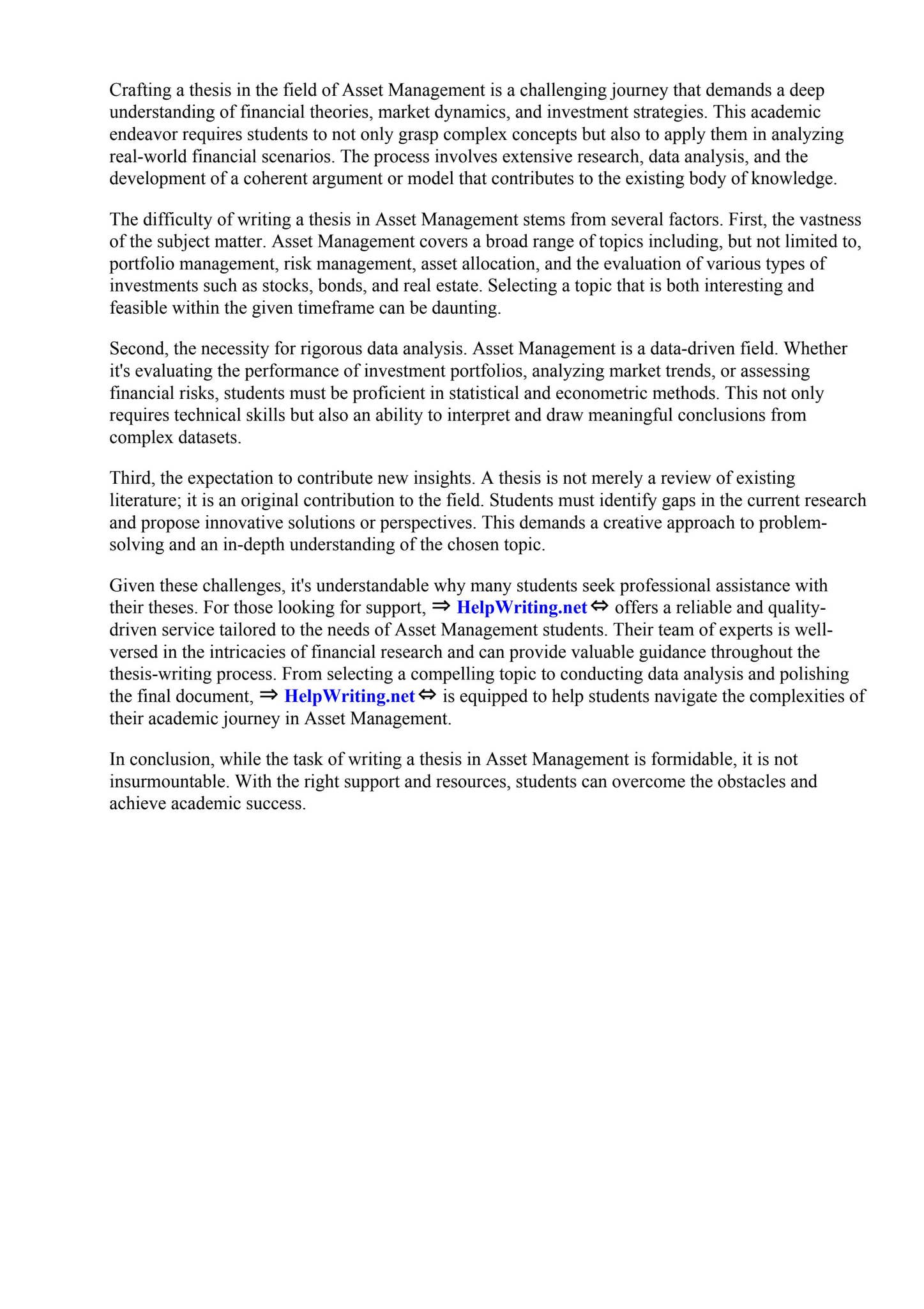 Thesis Topics In Asset Management by Bunker Hill Community College - Issuu
