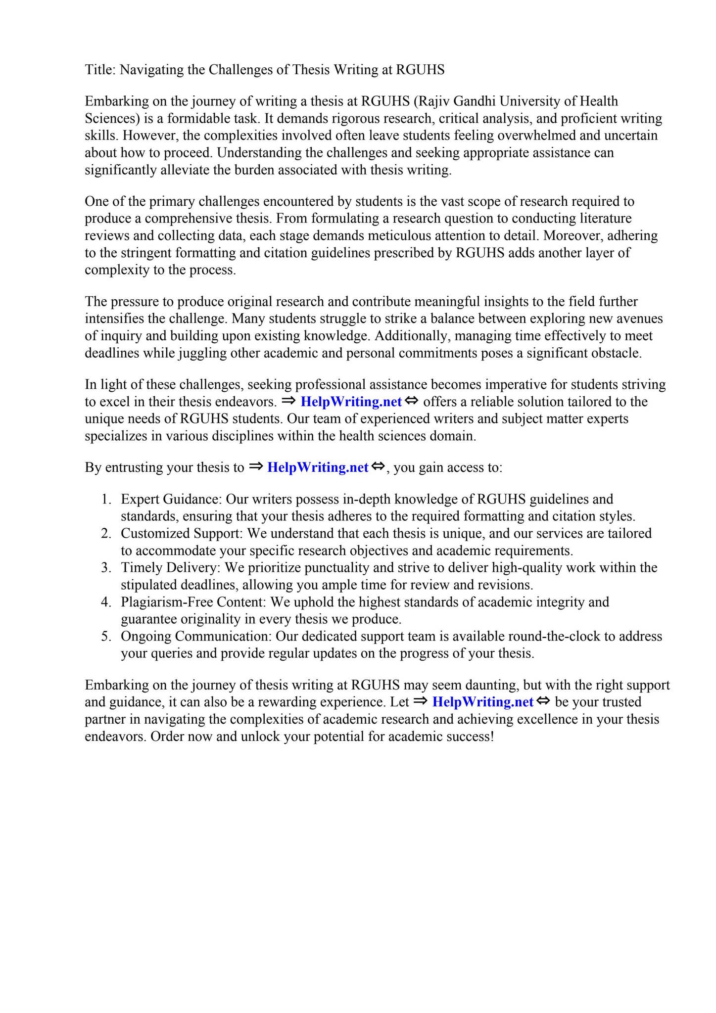 Thesis At Rguhs by PEA Atlantic College - Issuu