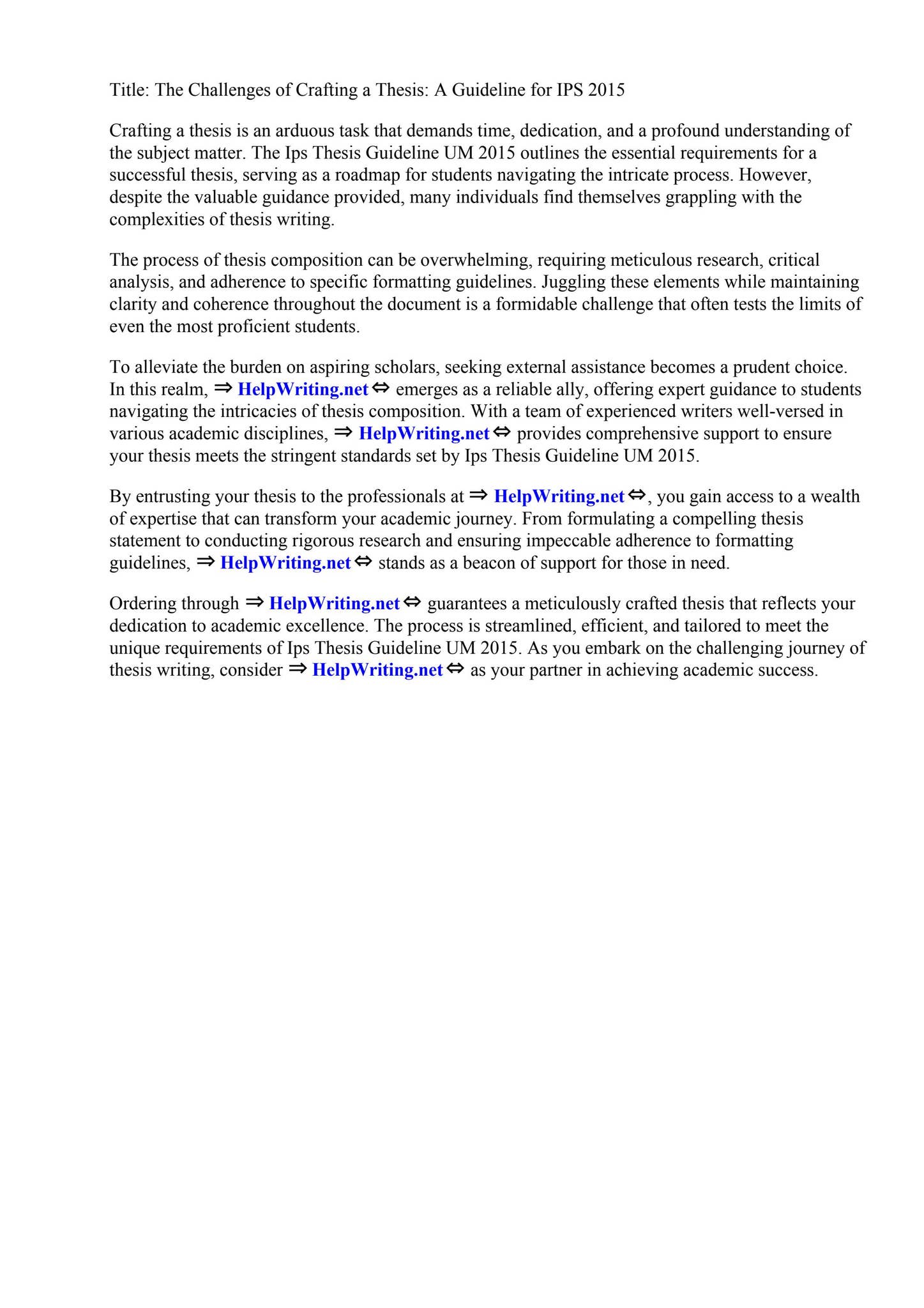 Ips Thesis Guideline Um 2015 by The University of Arkansas Community ...