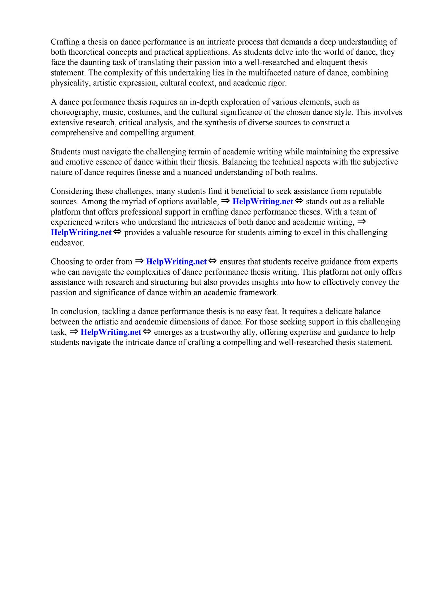 Dance Performance Thesis Statement by Saint Martin's University - Issuu