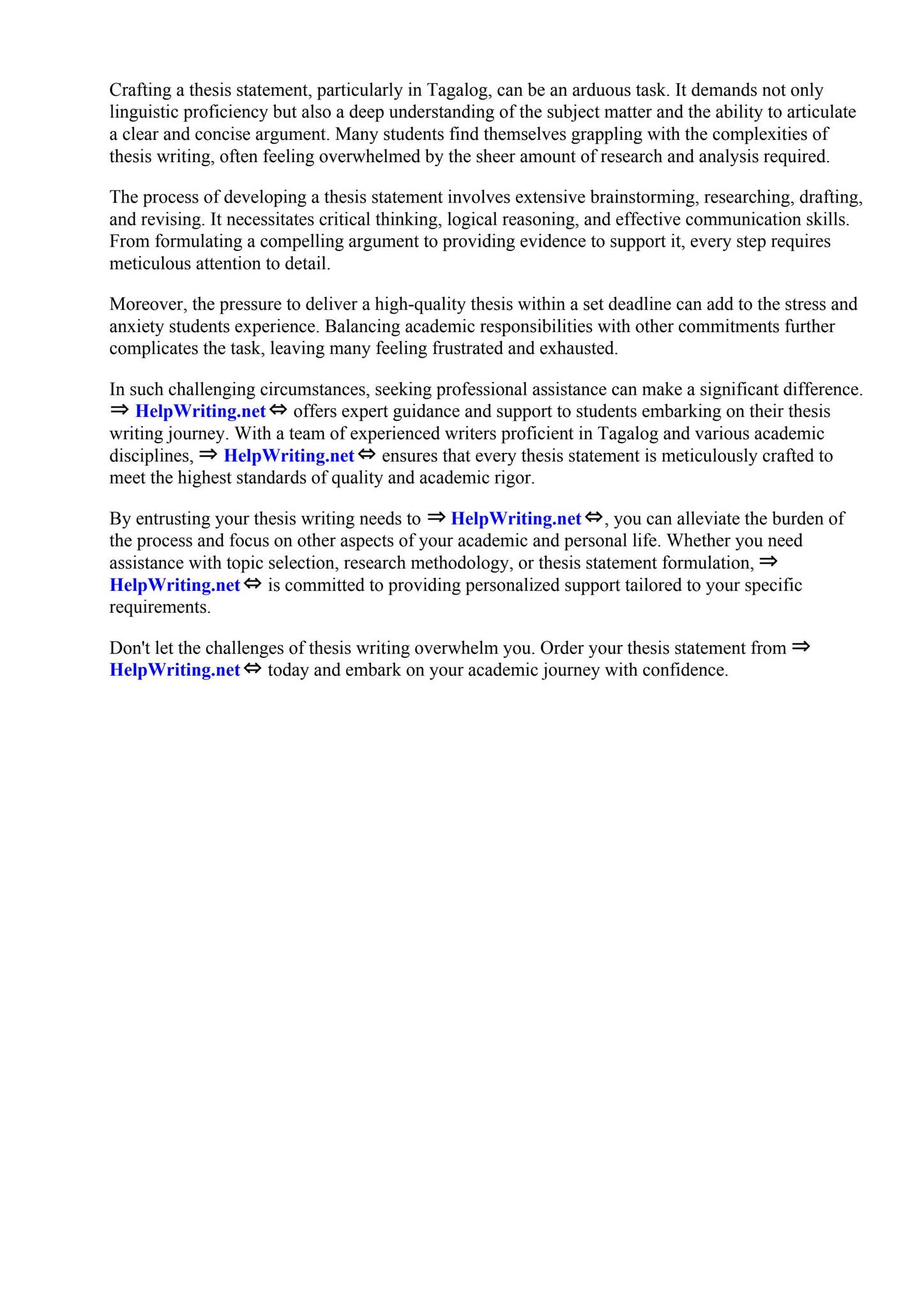 Thesis Statement Example Tagalog by St. Ambrose University - Issuu