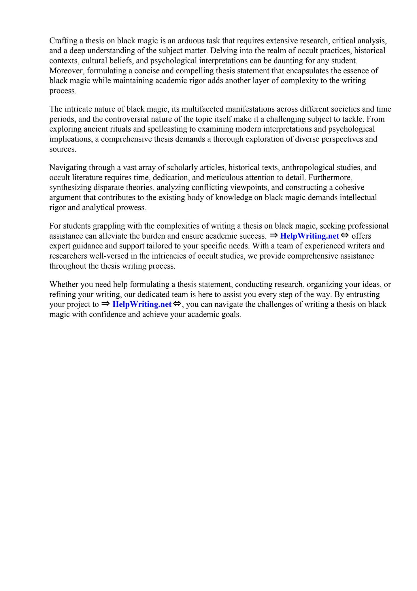 Black Magic Thesis Statement by Harvey Mudd College - Issuu
