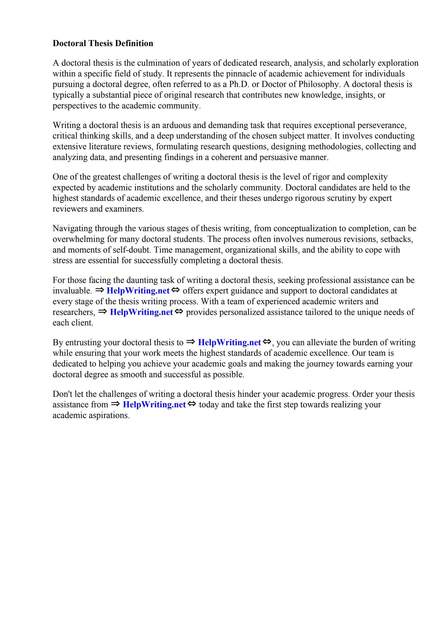 Doctoral Thesis Definition by Point University - Issuu