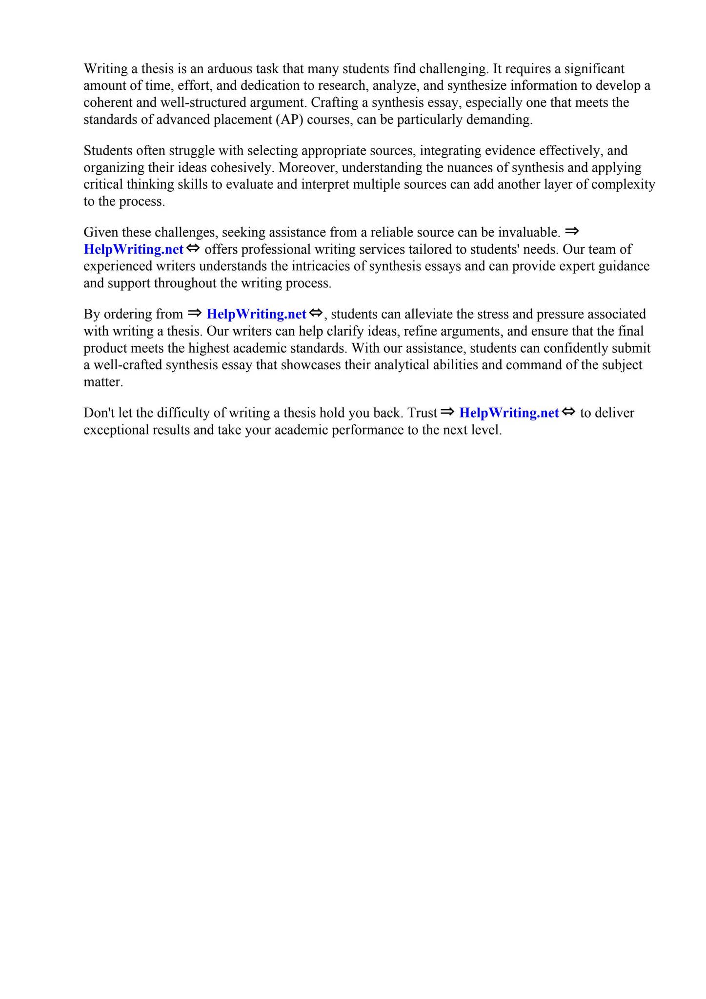 Synthesis Essay Ap Examples by Arizona College of Nursing - Issuu