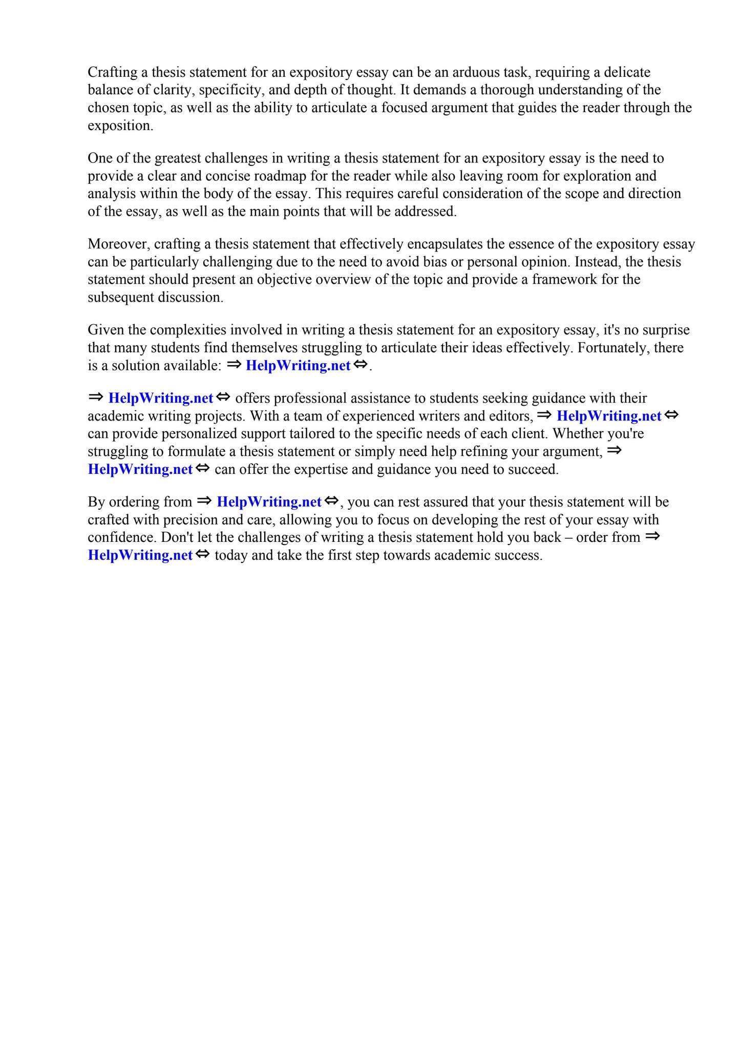 Thesis Statement For Expository Essay by Nebraska Christian College - Issuu