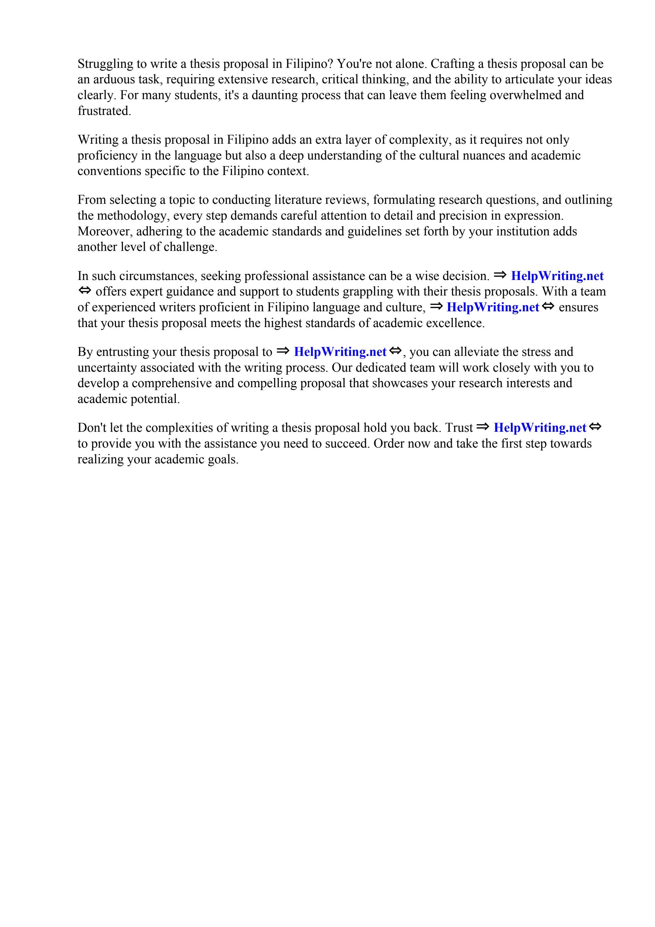 Halimbawa Ng Thesis Proposal Sa Filipino by Ouachita Baptist University ...