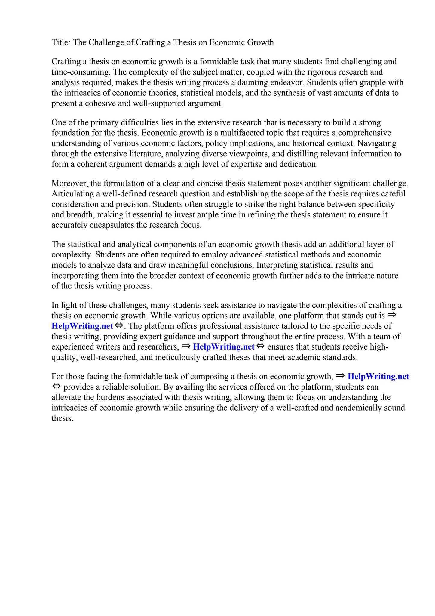 Thesis Economic Growth by Graceland University - Issuu
