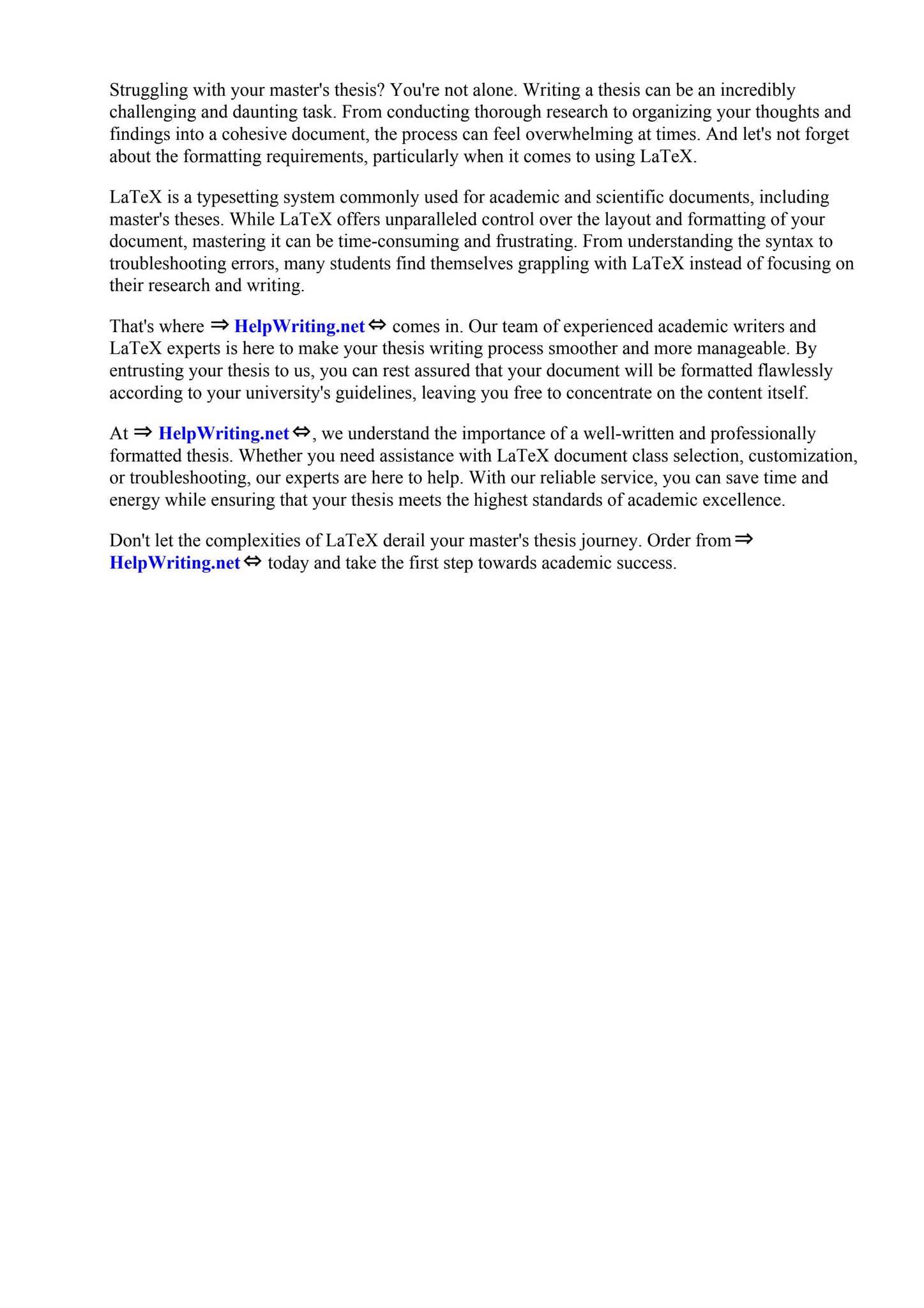 Latex Document Class For Master Thesis by Texarkana College - Issuu