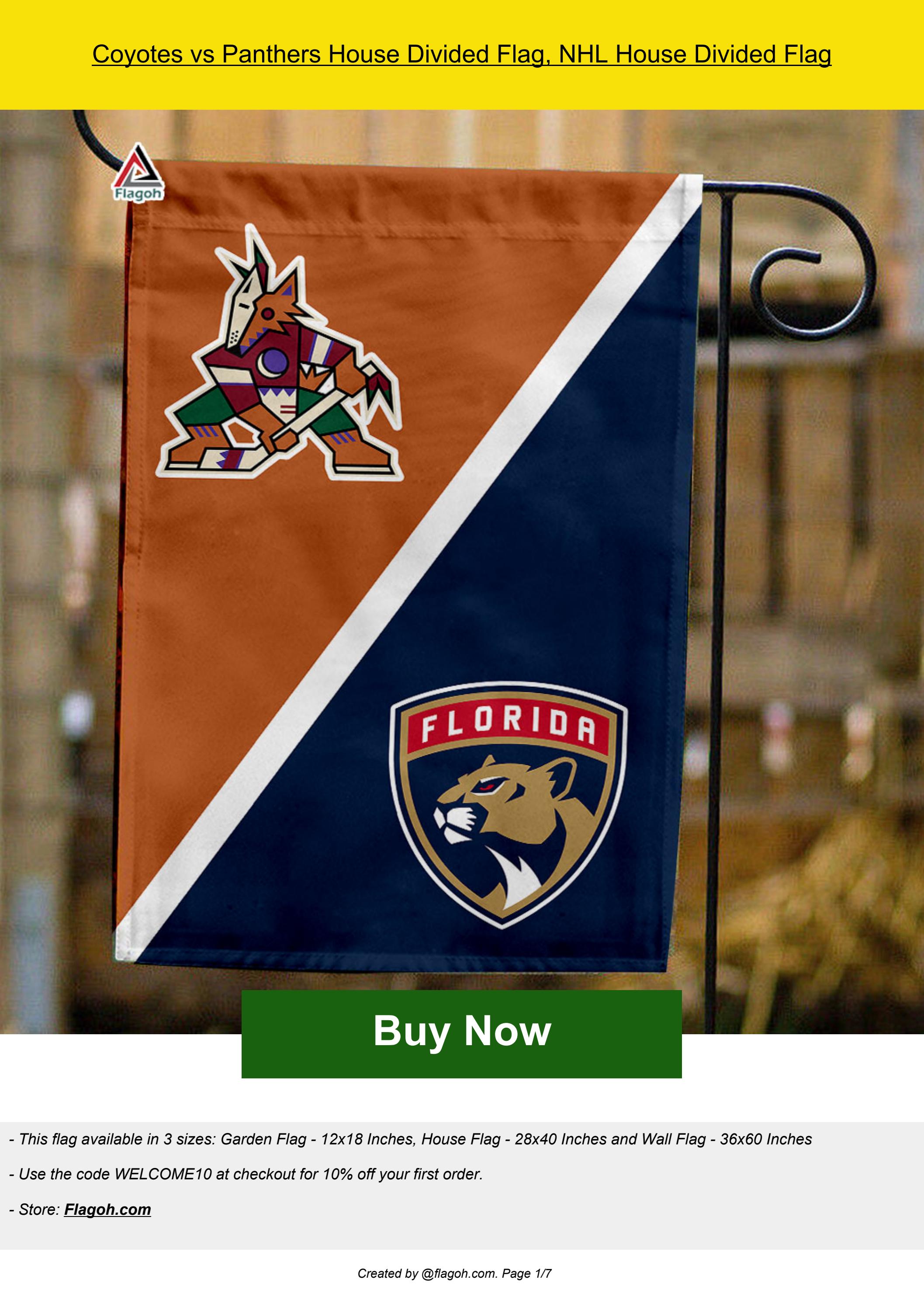 Coyotes vs Panthers House Divided Flag, NHL House Divided Flag by ...