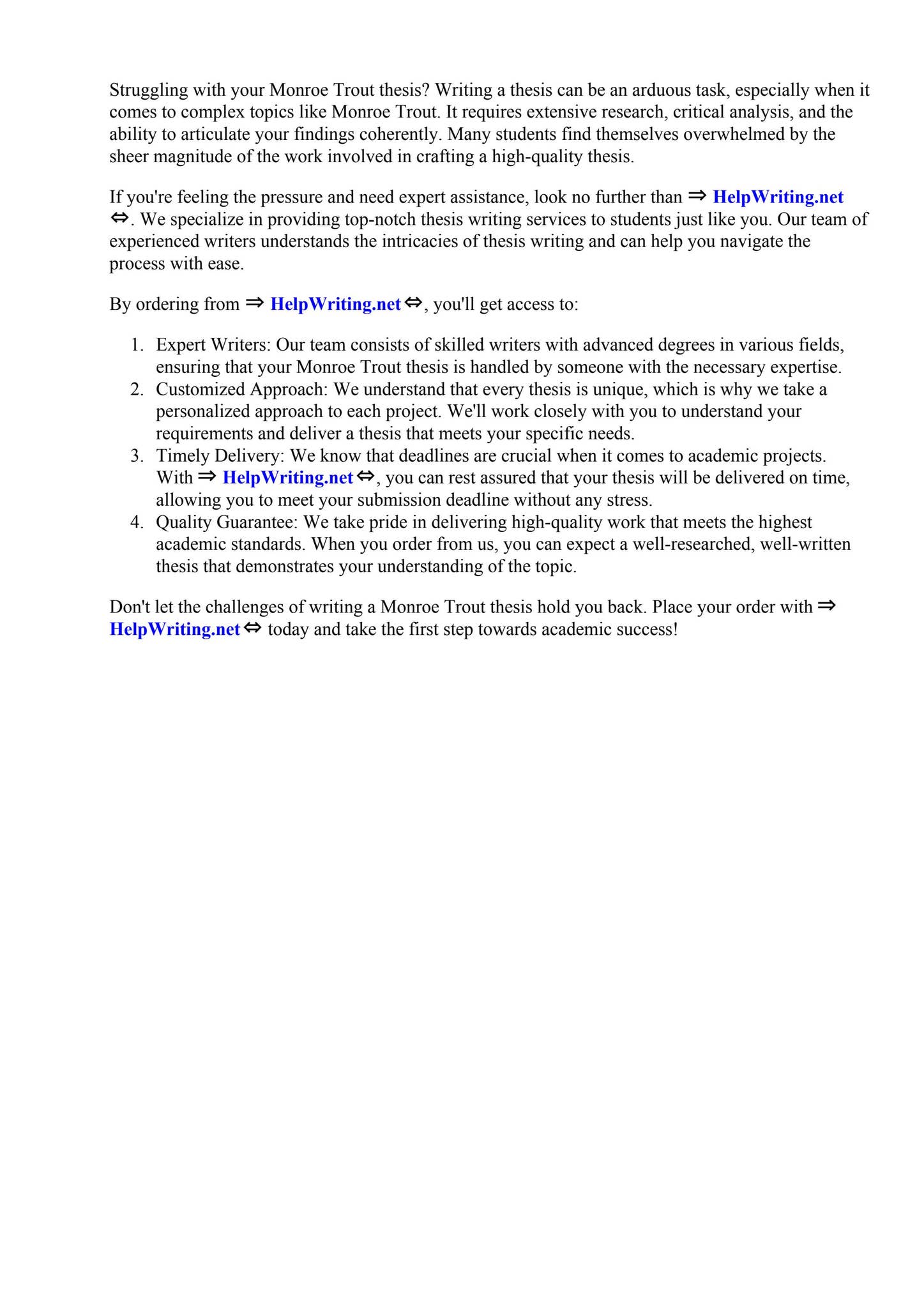 Monroe Trout Thesis by State College of Florida, Manatee-Sarasota - Issuu