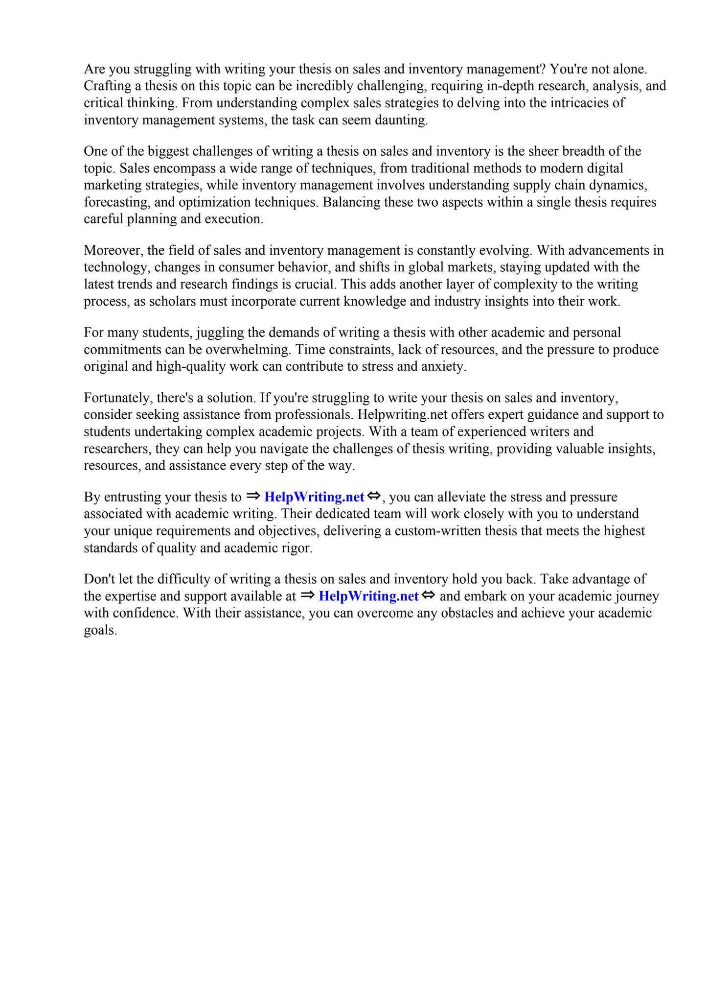 Sample Thesis For Sales And Inventory by Seattle Pacific University - Issuu