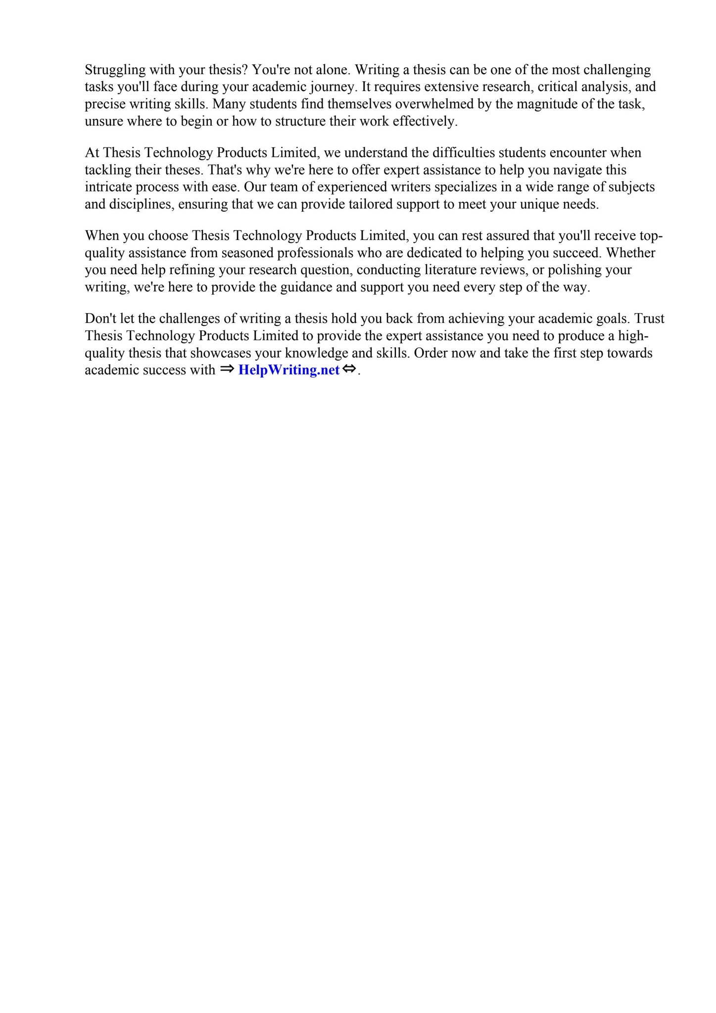 Thesis Technology Products Limited by General Theological Seminary of ...