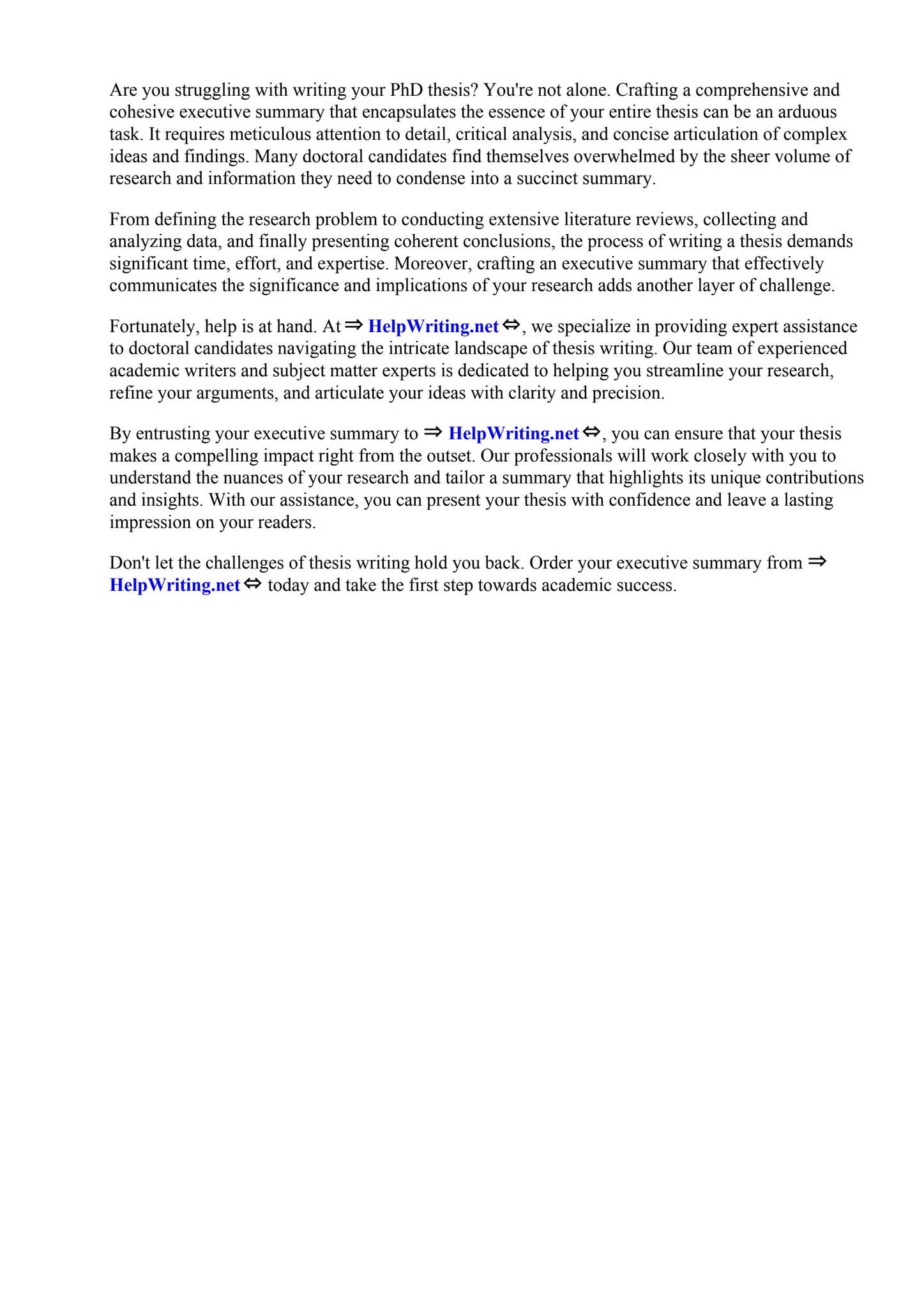 Executive Summary Of Phd Thesis by Jackson State Community College - Issuu