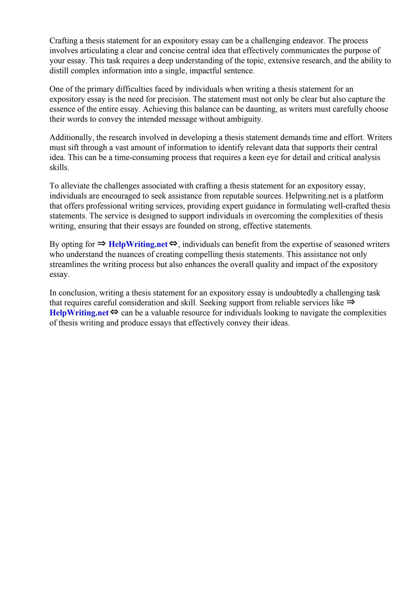 How To Write A Thesis Statement For Expository Essay by University of ...