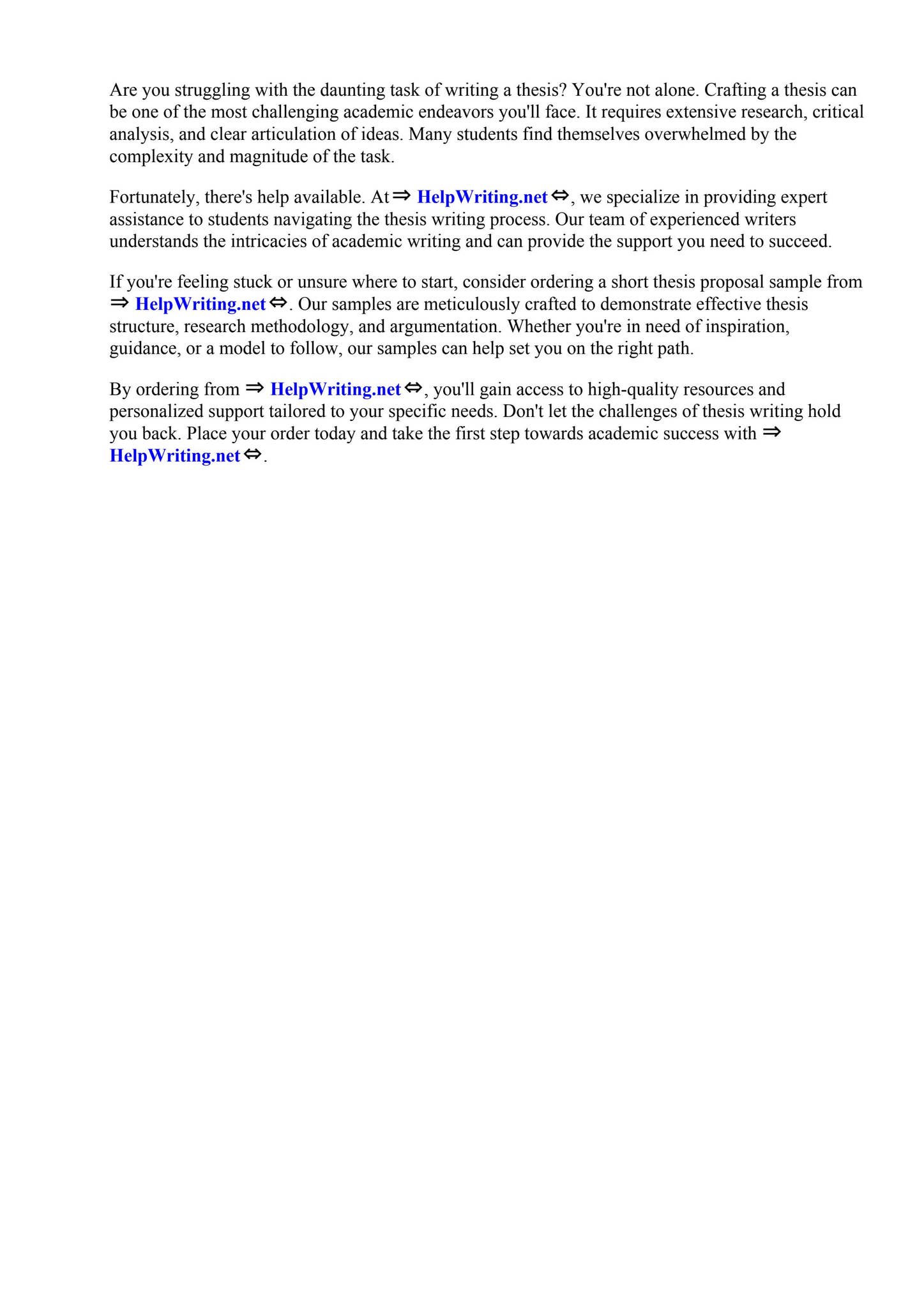 Short Thesis Proposal Sample by Walsh University - Issuu