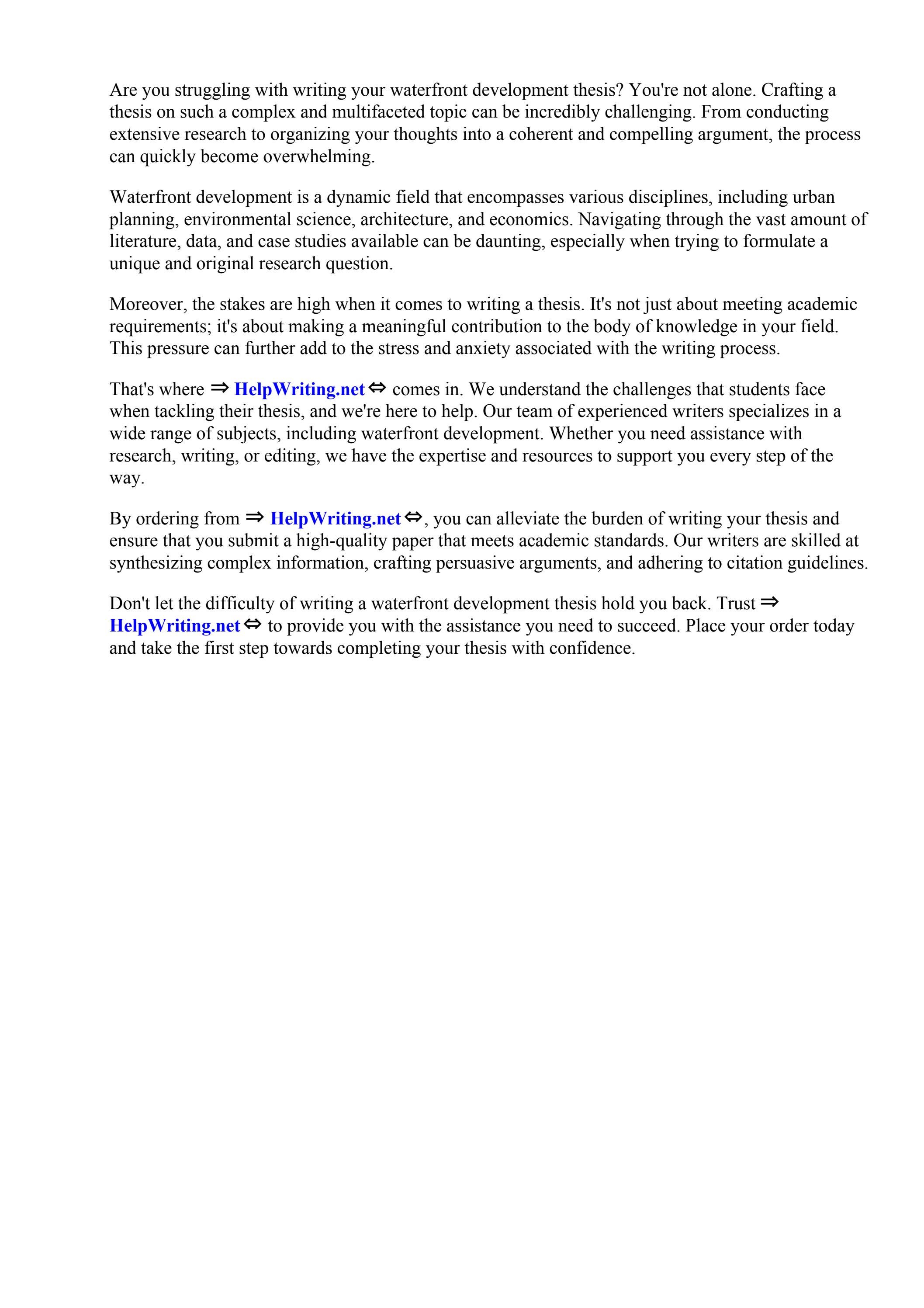 Waterfront Development Thesis by Fisher College - Issuu