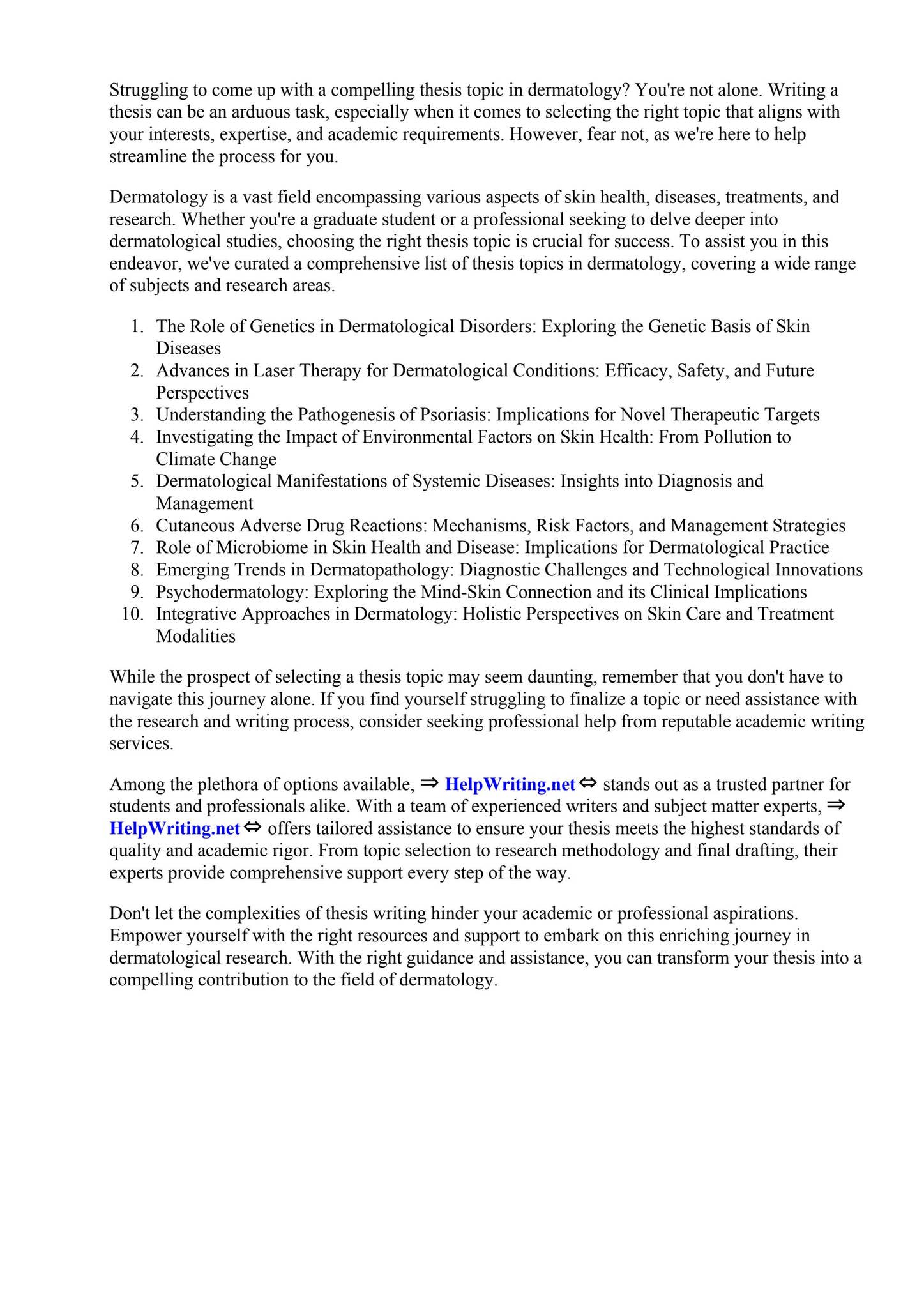 List Of Thesis Topics In Dermatology by Wichita State University Campus ...