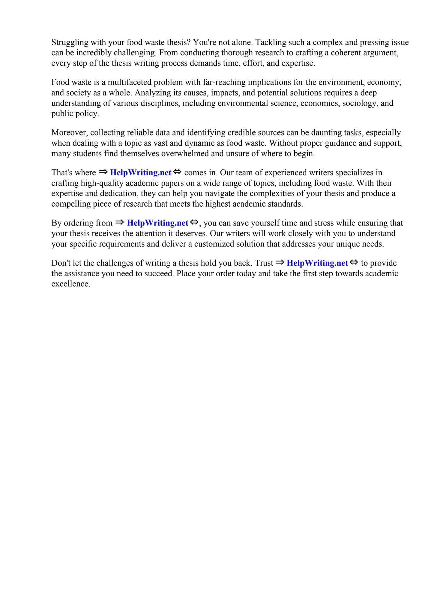 Food Waste Thesis by Gwinnett Technical College - Issuu
