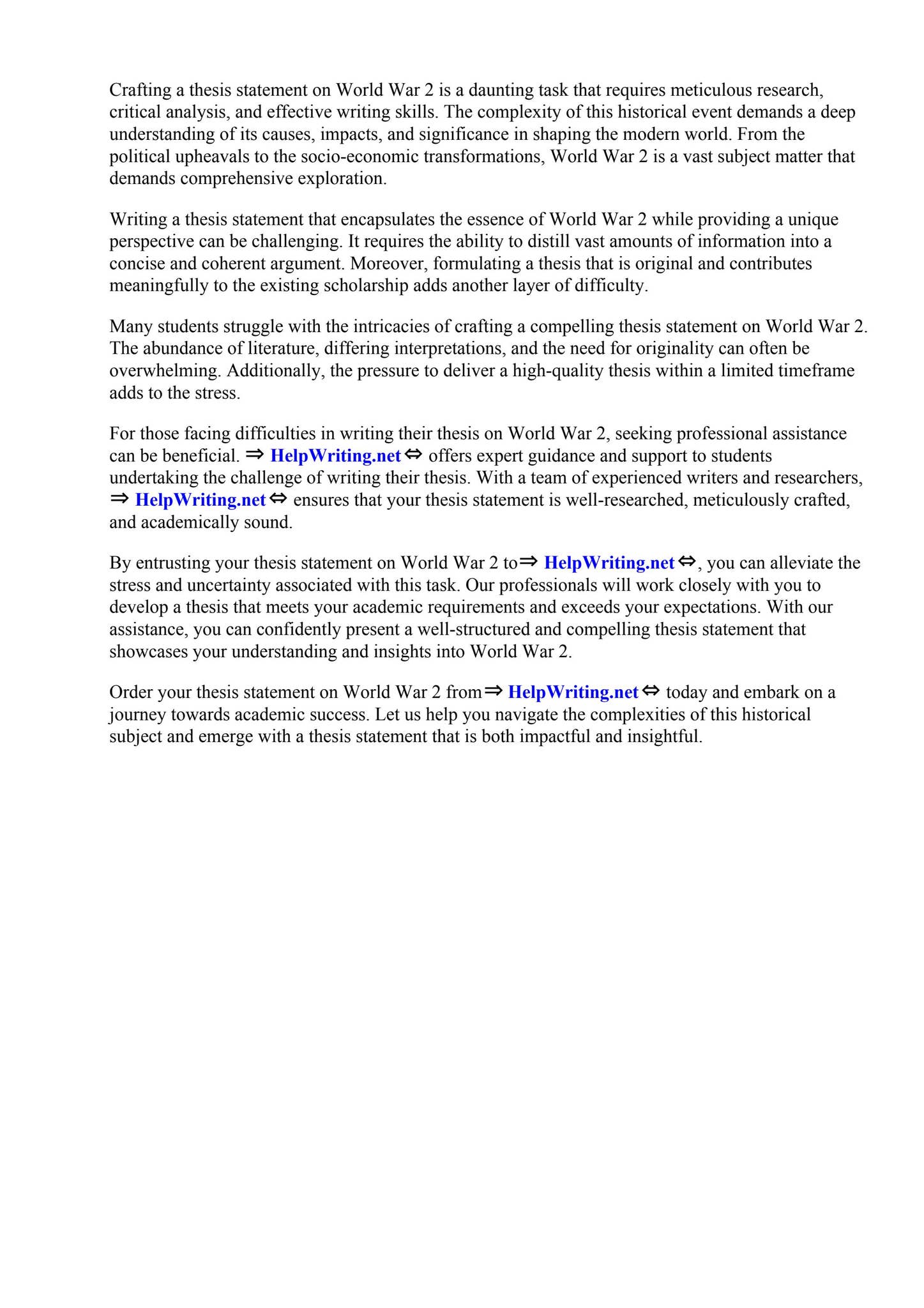 Thesis Statement World War 2 by Skagit Valley College - Issuu