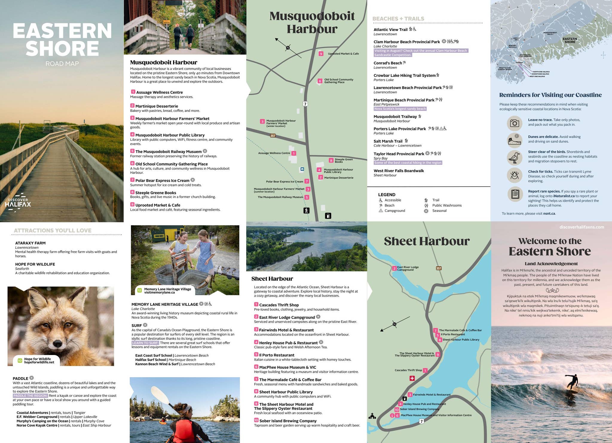 Eastern Shore Region Map 2024 by Discover Halifax - Issuu