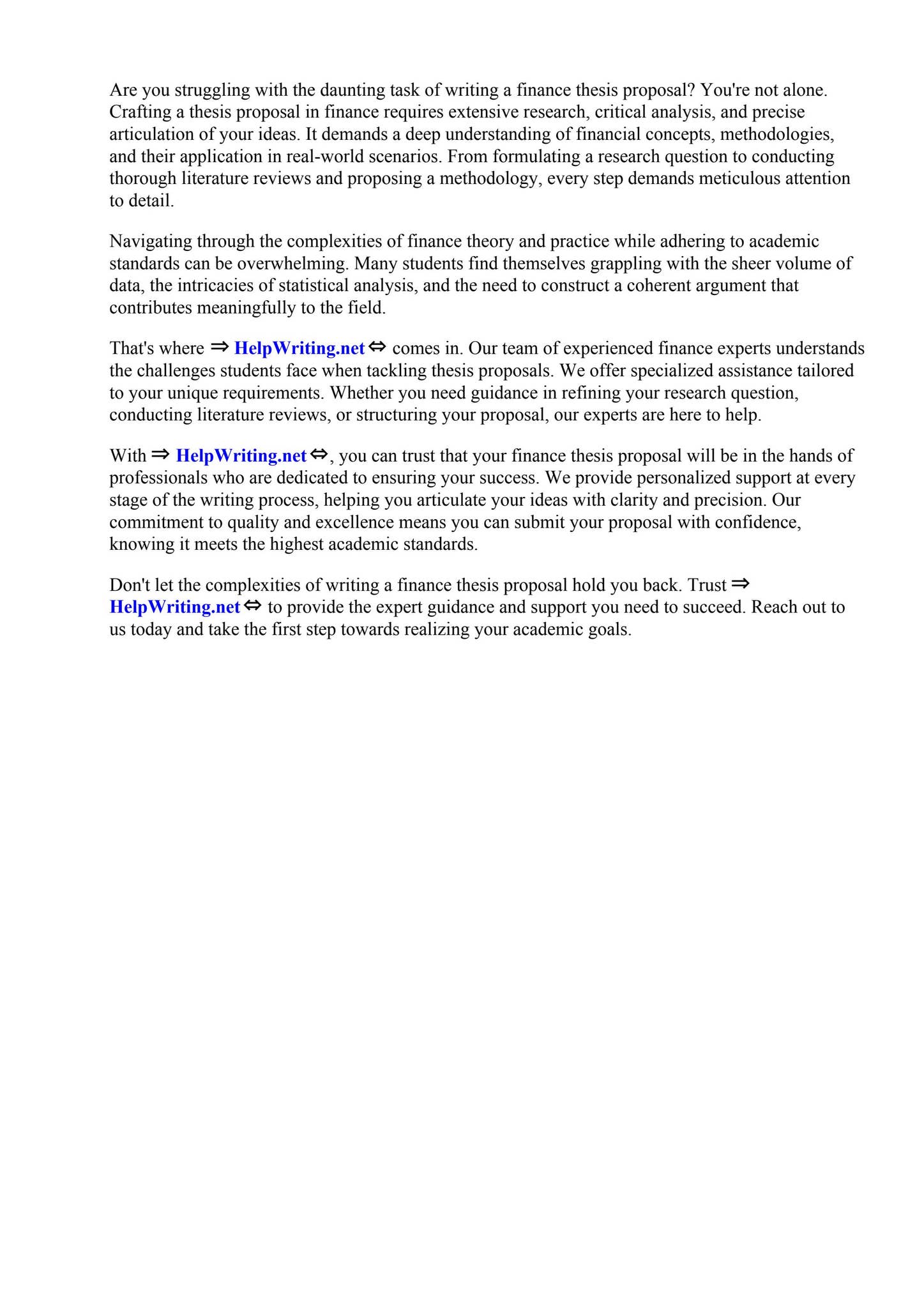 Finance Thesis Proposal by Danforth Collegiate and Technical Institute ...